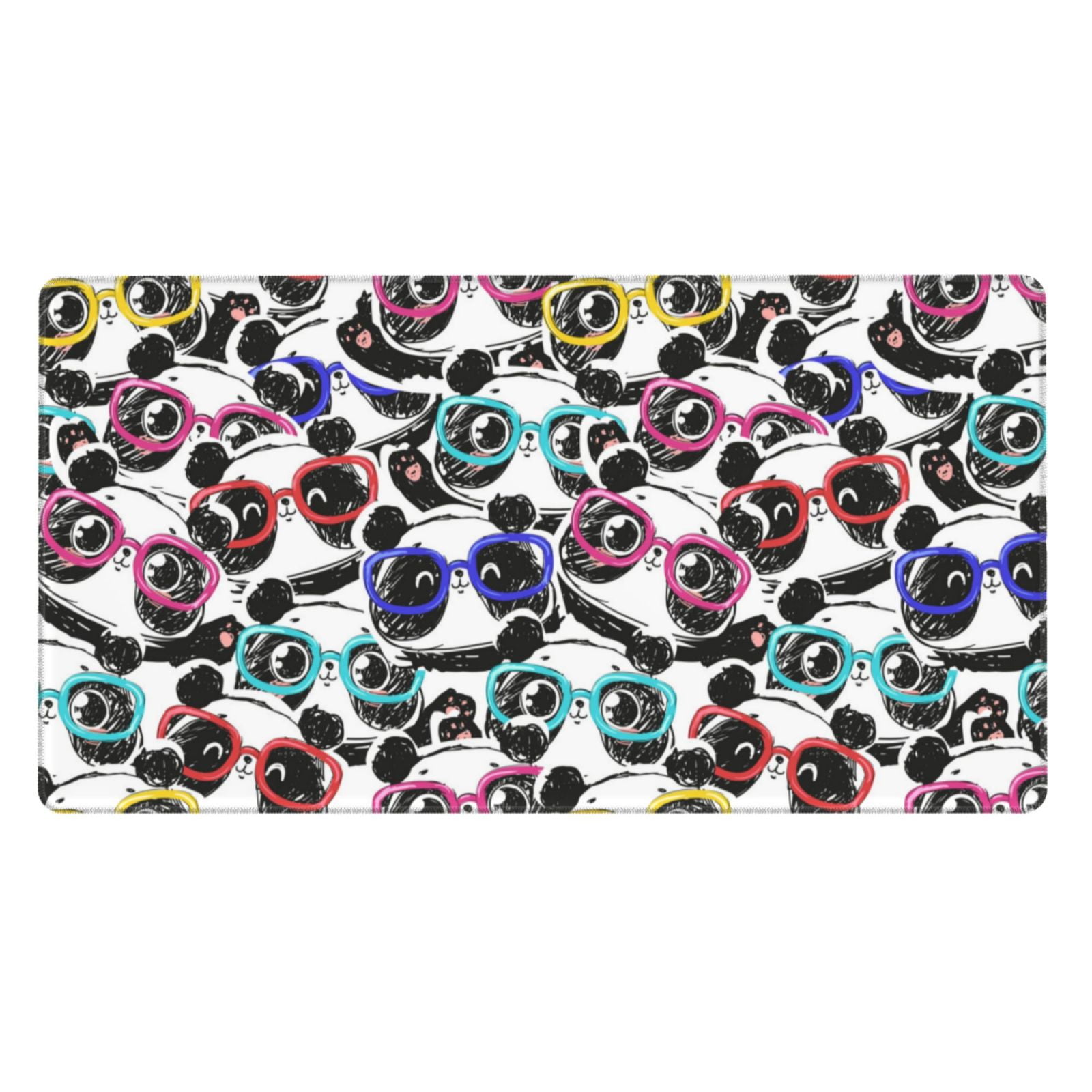 Cauagu Panda And Glasses for Large Mouse Pad,XXL Extended Gaming Mouse ...