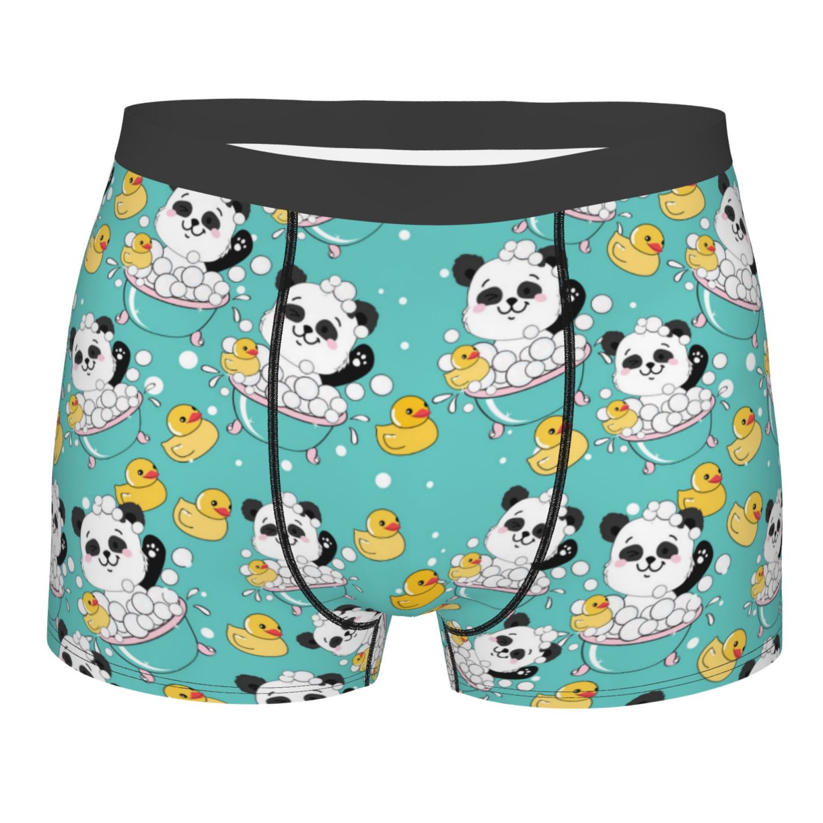 Cauagu Panda Bathing Print Boxer Briefs for Men,Comfortable Breathable ...