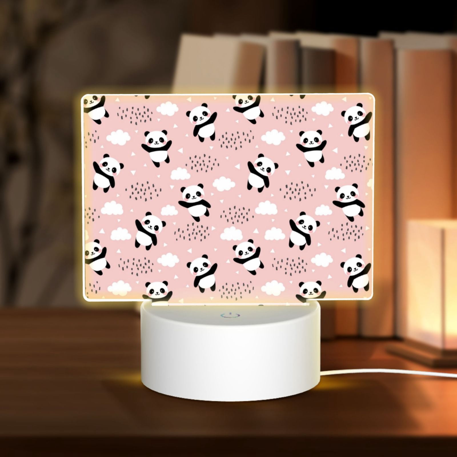 Cauagu Panda Flying in the Sky (2) for Rectangle Acrylic Night Light ...