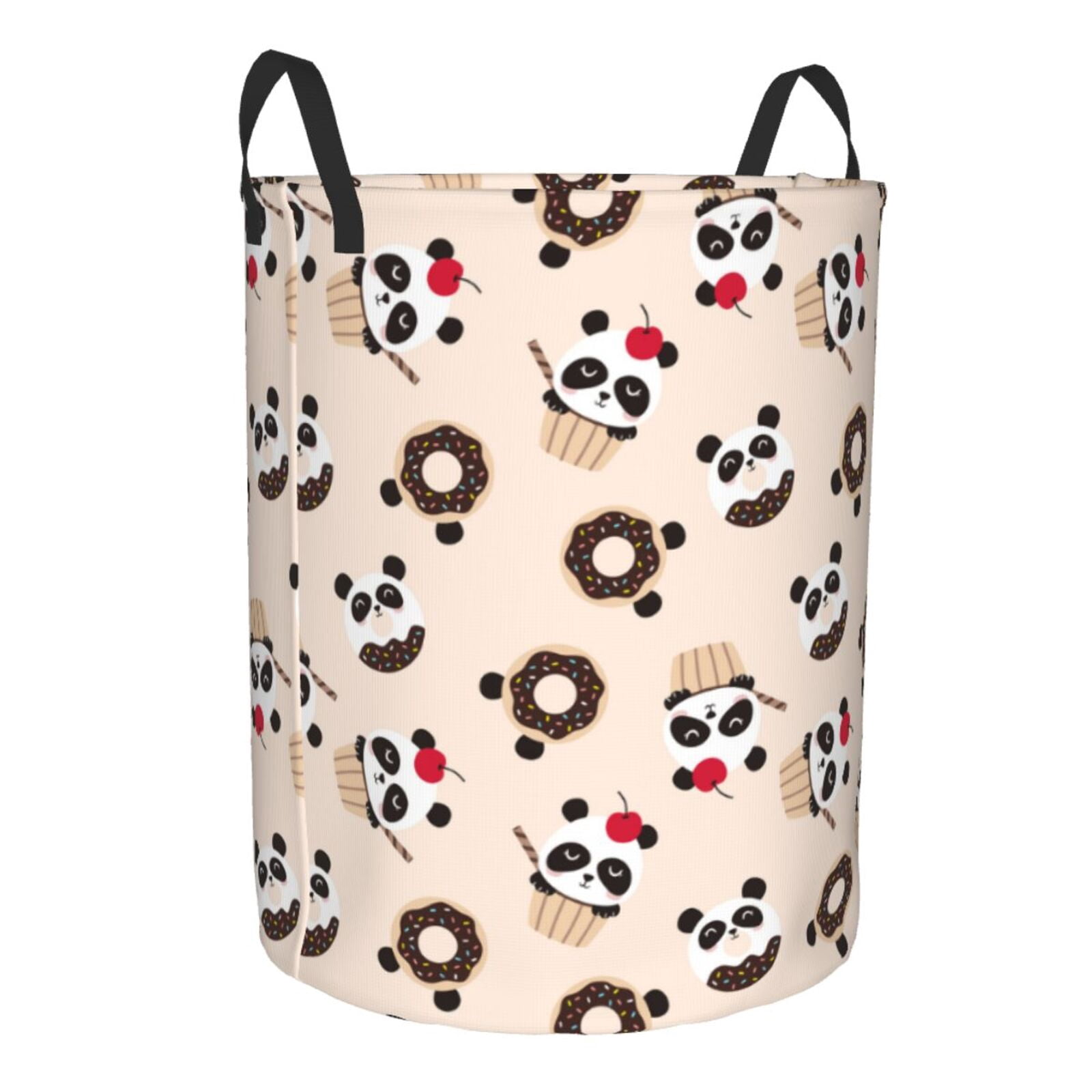 Cauagu Panda Ice Creams Donuts for Laundry Basket,Collapsible Organizer ...