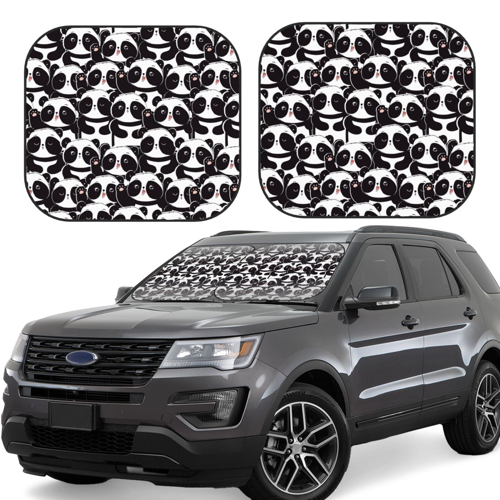 Cauagu Panda Cauagu {designName} Print Foldable Car Windshield Sun ...