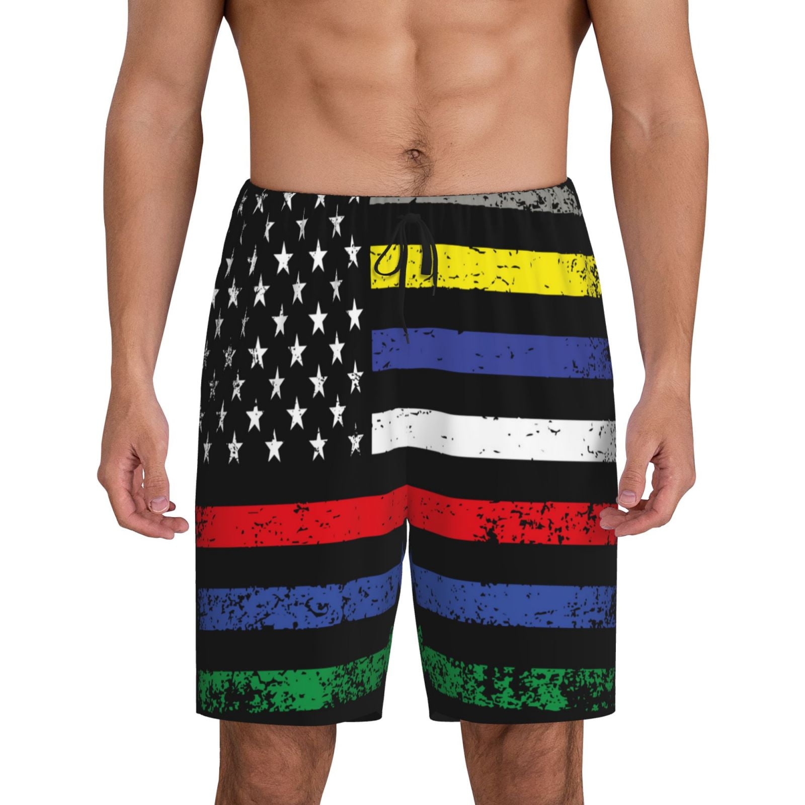 Cauagu Patrick’s Day Gnomes Print Pajama Bottoms for Men Sleep Pajama Shorts Elastic Waistband ...