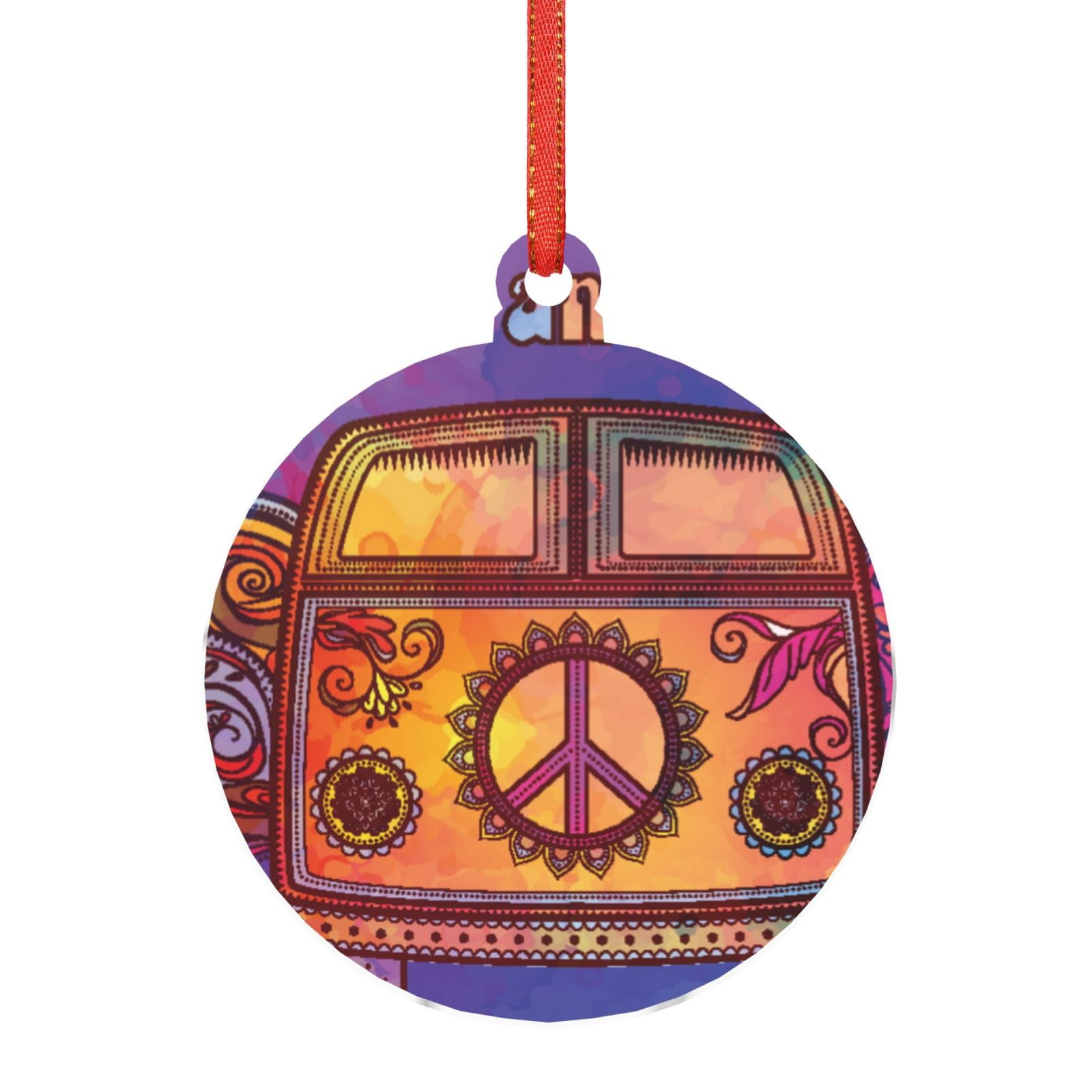 Cauagu Peace And Love Pattern Acrylic Christmas Pendant,1-Pack ...