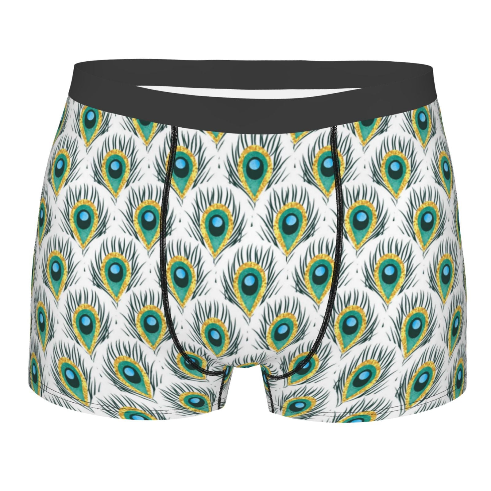 Cauagu Peacock Feathers1 Print Boxer Briefs for Men,Comfortable ...