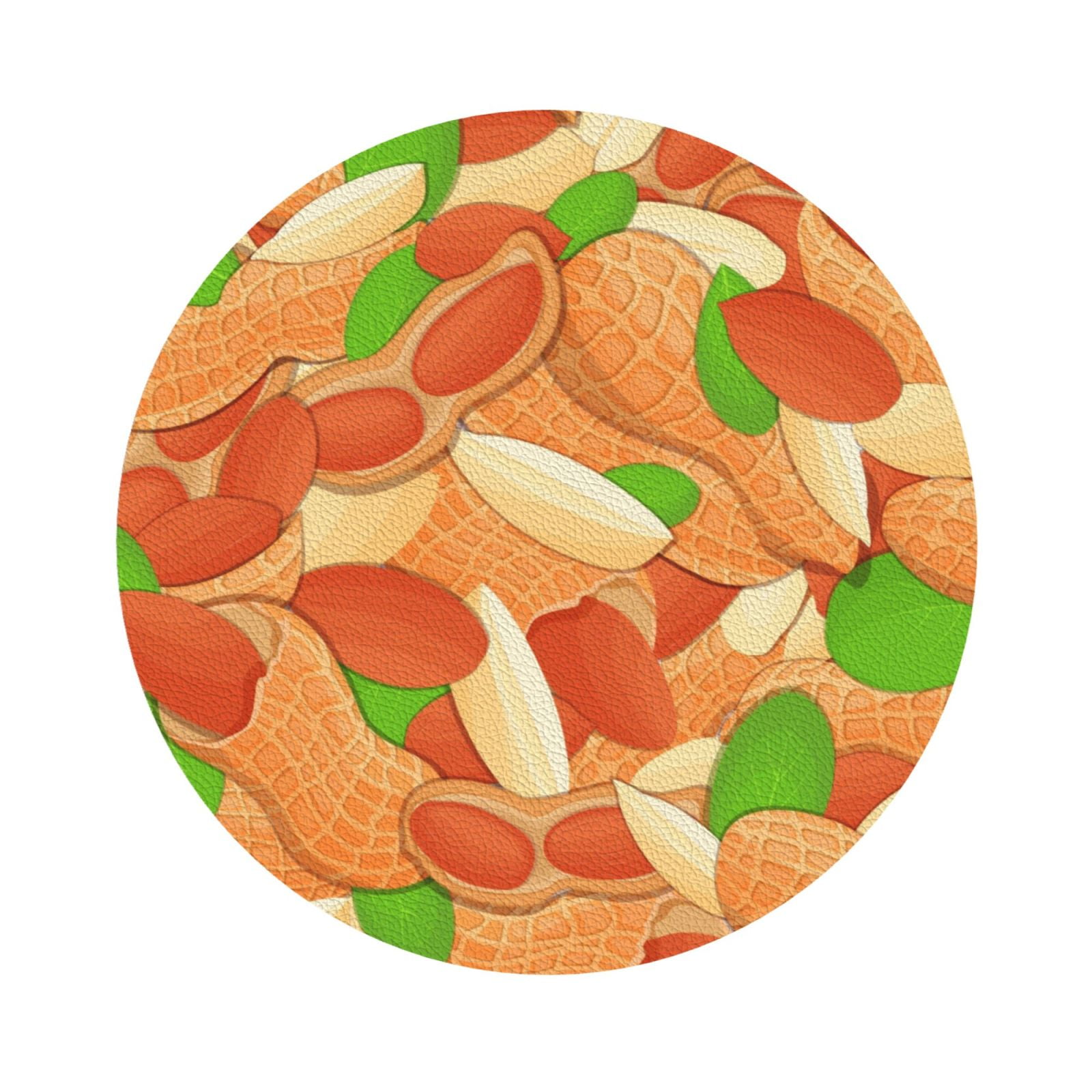 Cauagu Peanuts1 for Round Coaster,Drink Coasters Set of 4 Leather Bar ...