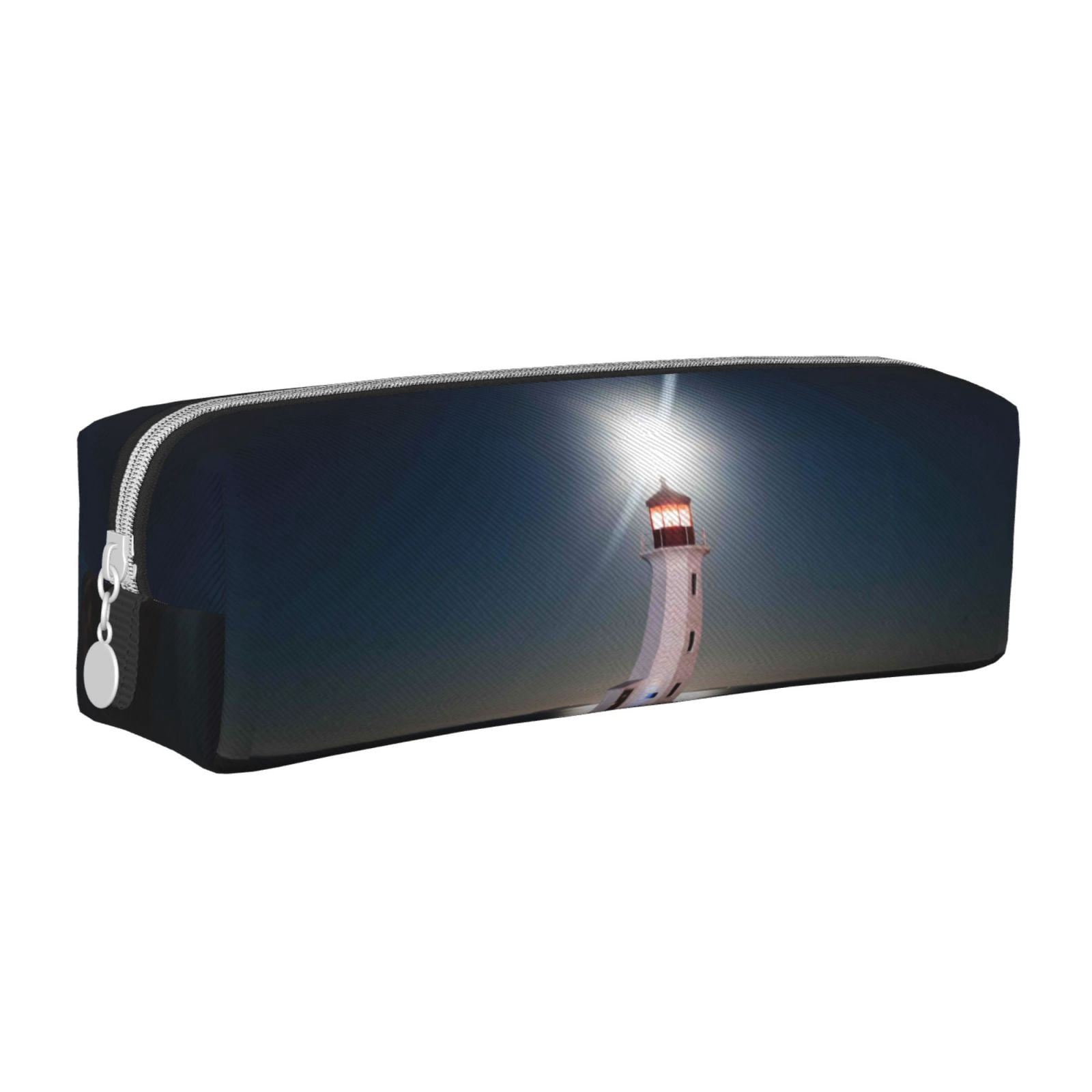 Cauagu Peggy's Cove Lighthouse Print Leather Pencil Pen Case ...