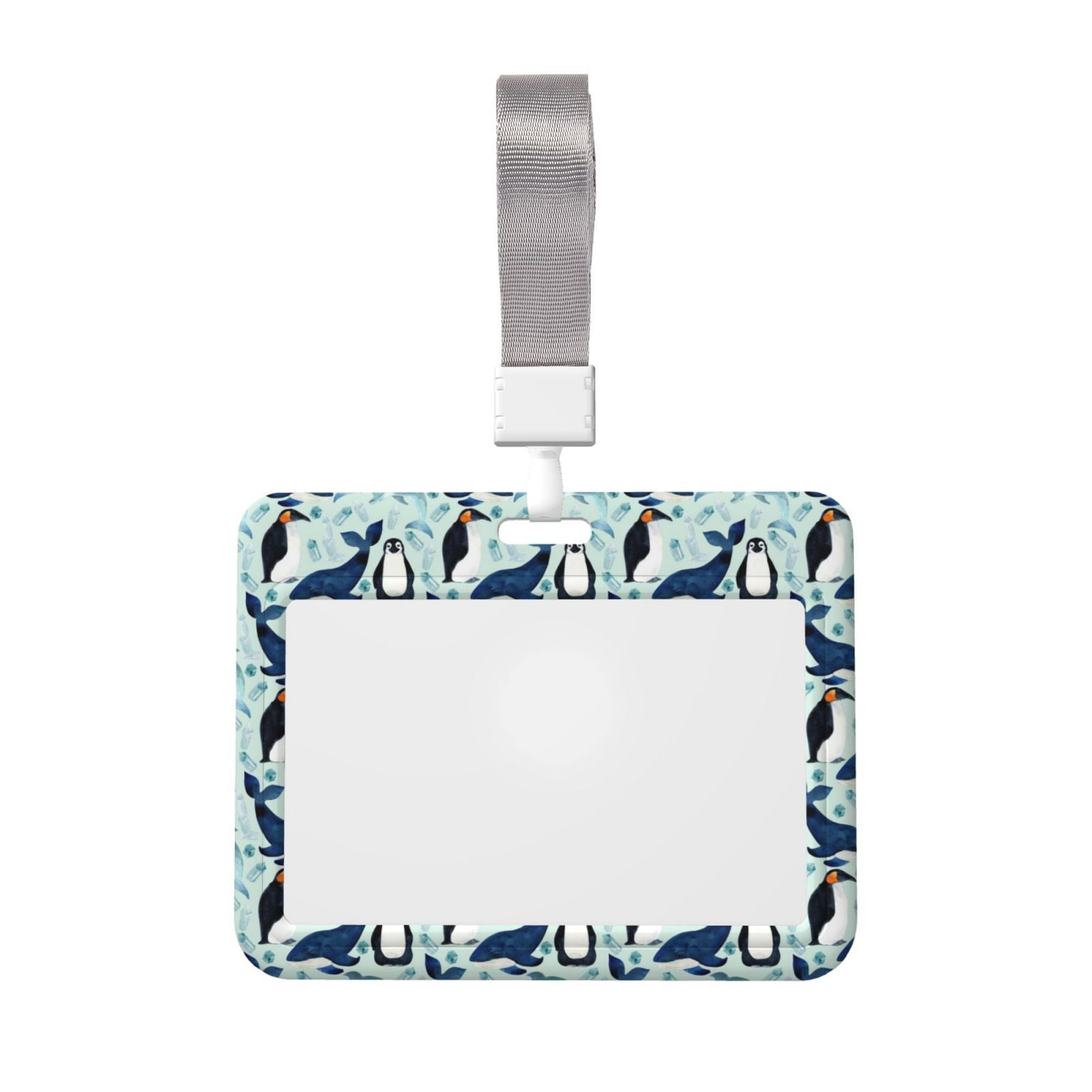 Cauagu Penguins Whales for ID Badge Holder,Badge Holder with Windows ...