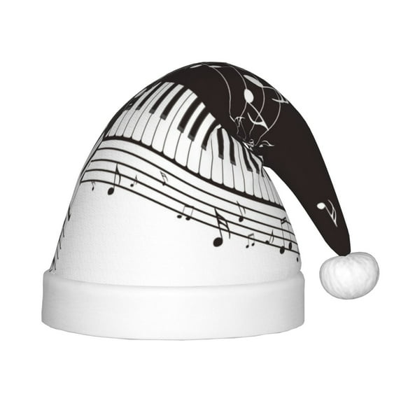 Cauagu Piano Keys With Musical Notes Pattern Christmas Hat for Kids ...