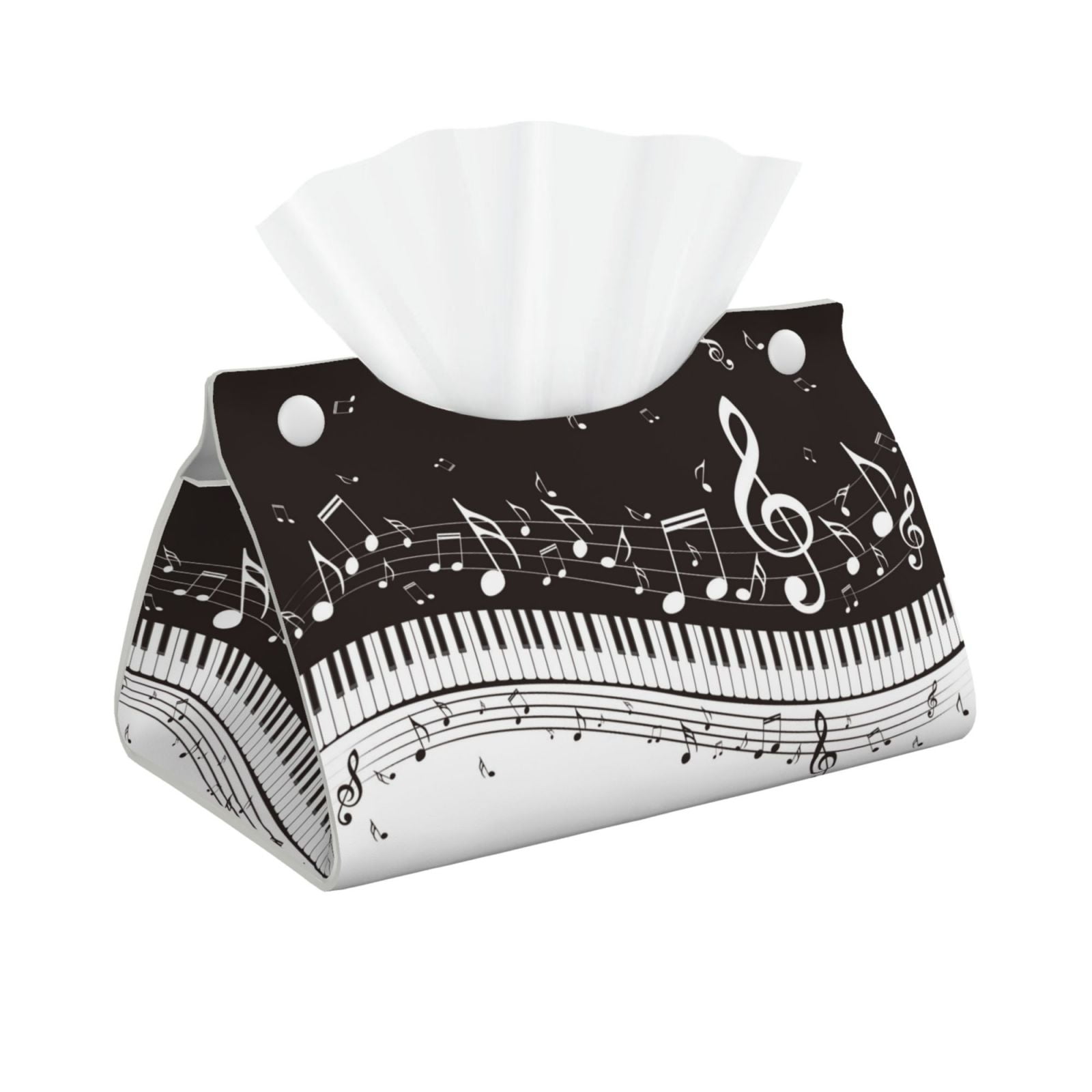 Cauagu Piano Keys With Musical Notes for Large Tissue Box Cover ...