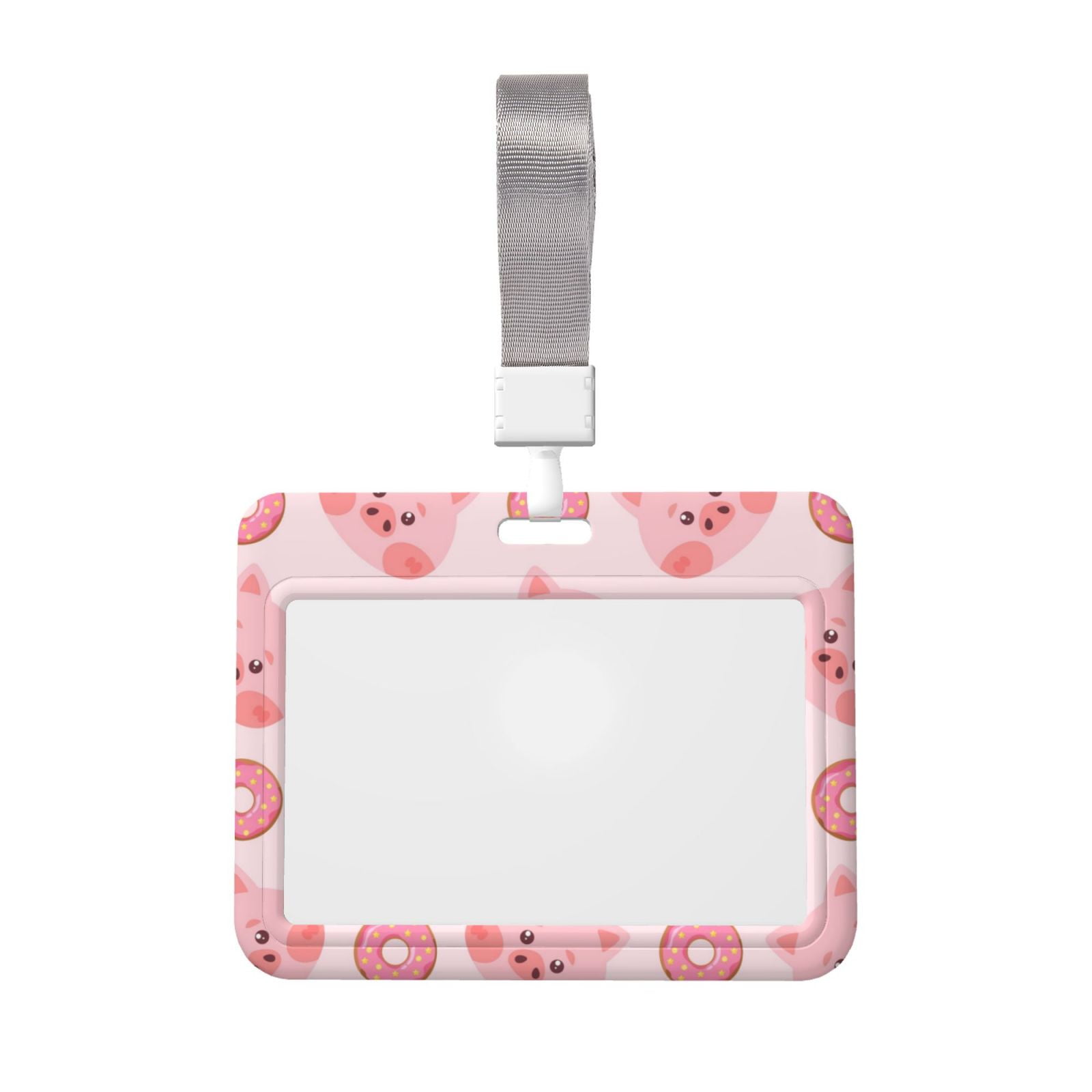 Cauagu Pigs Head And Donuts for ID Badge Holder,Badge Holder with ...