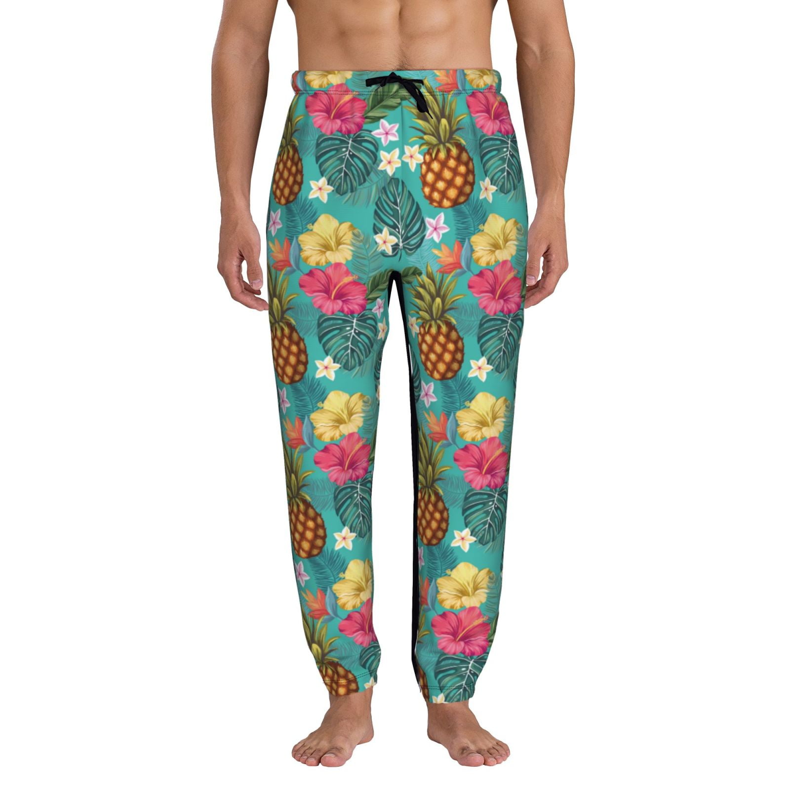 Cauagu Pineapple Print Sweatpants for Men,Active Athletic Workout ...