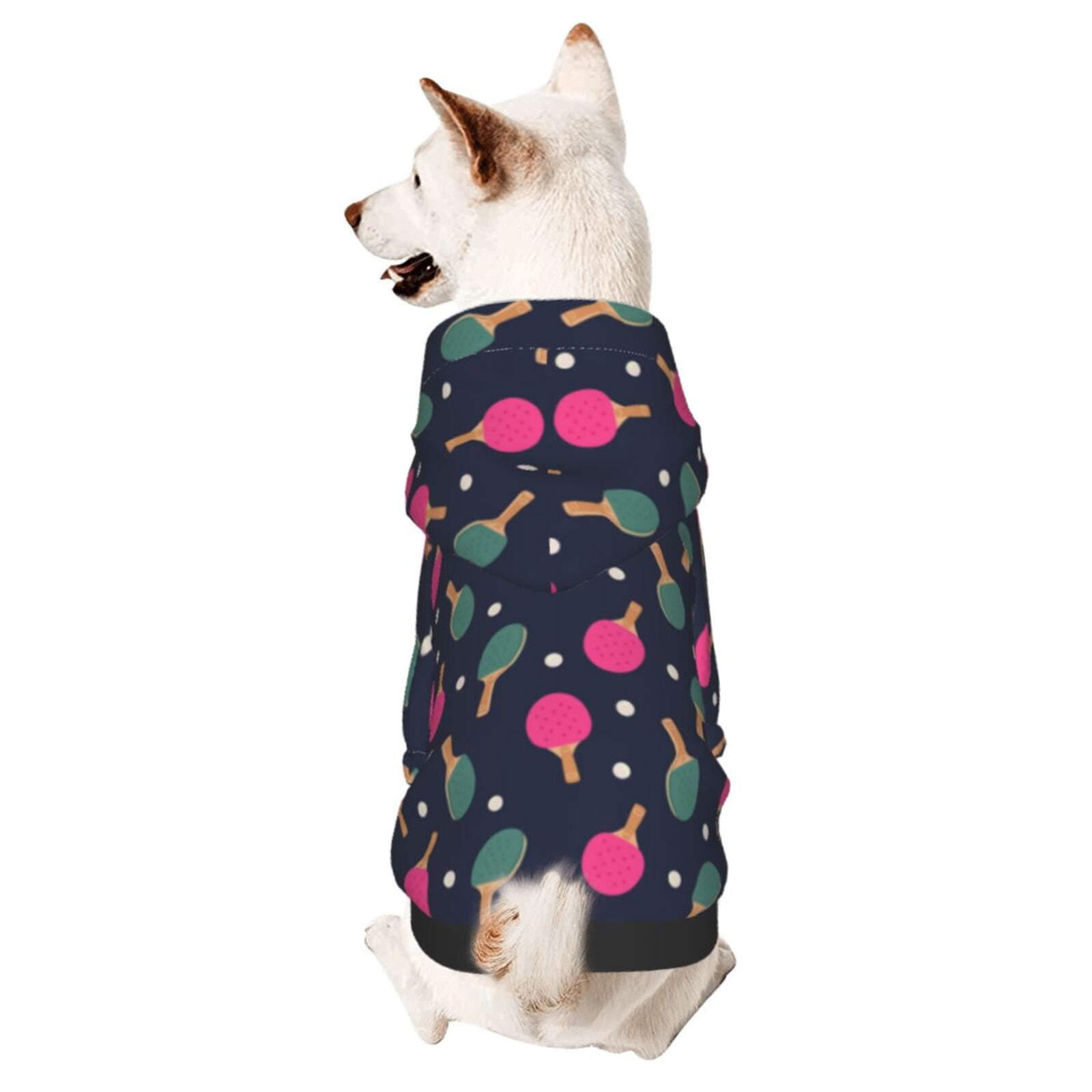 Cauagu Ping Pong Rackets And Balls Pattern Winter Pet Hoodie Sweatshirts- Dog Hoodie Sweater ...