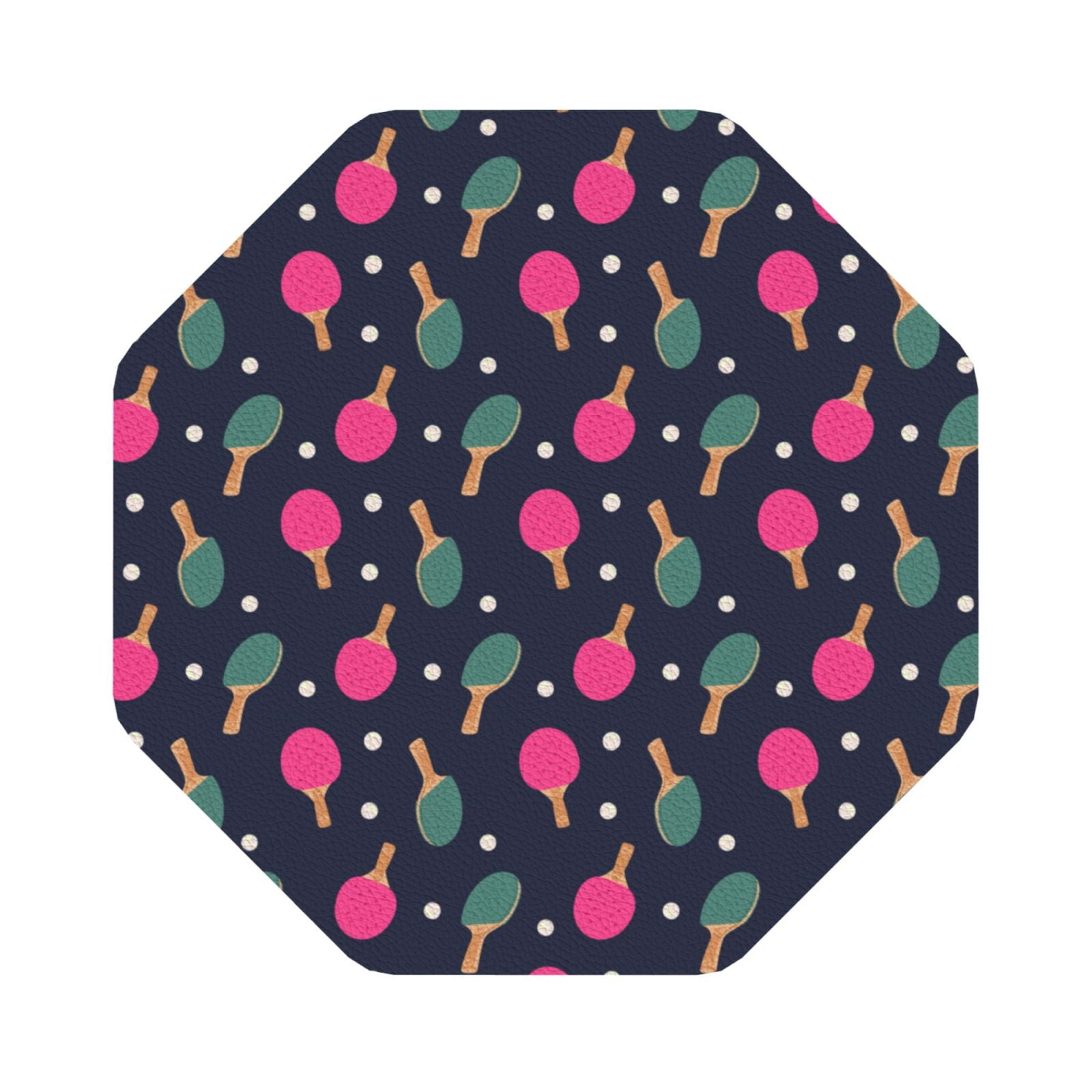 Cauagu Ping Pong Rackets And Balls for Round Coaster,Drink Coasters Set ...