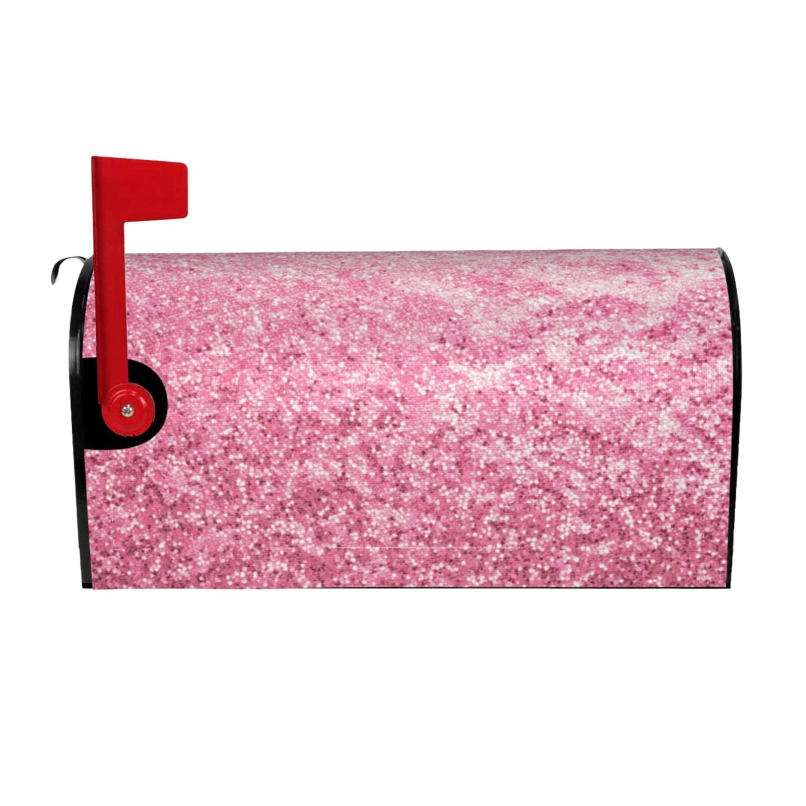 Cauagu Pink Glitter Pattern Magnetic Mailbox Covers, Mailbox Cover ...