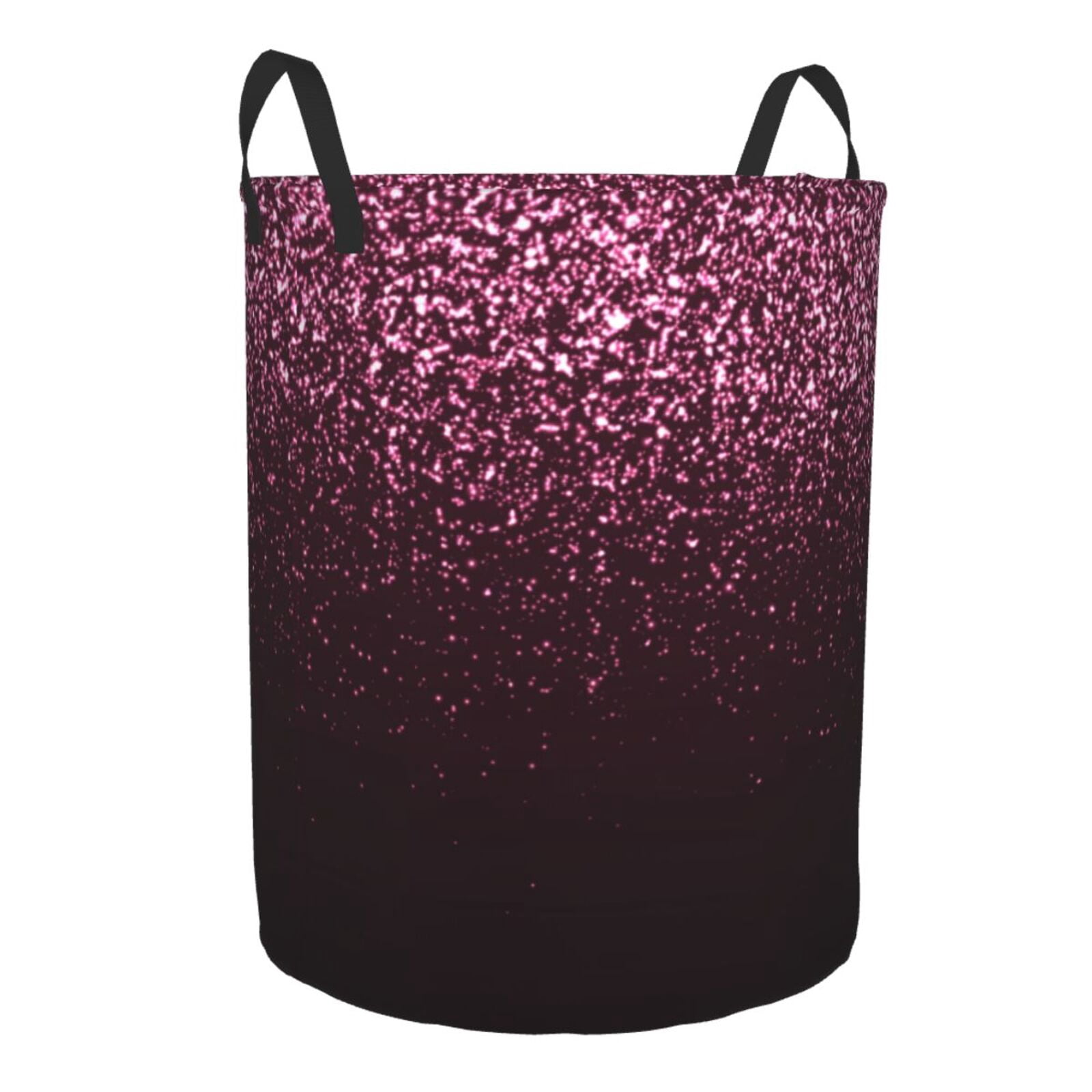 Cauagu Pink Glitter Sparkles A for Laundry Basket,Collapsible Organizer ...