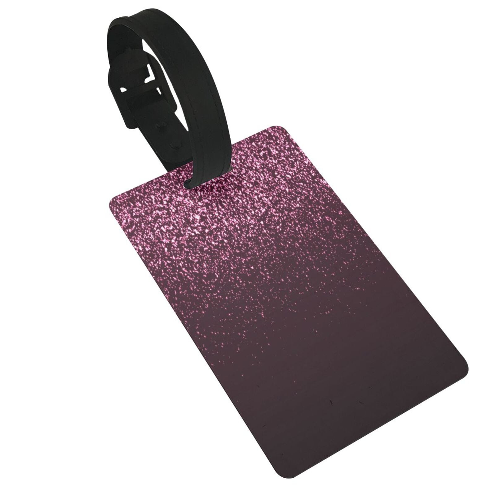 Cauagu Pink Glitter Sparkles A Print PVC Luggage Tag, Suitcase Label ...