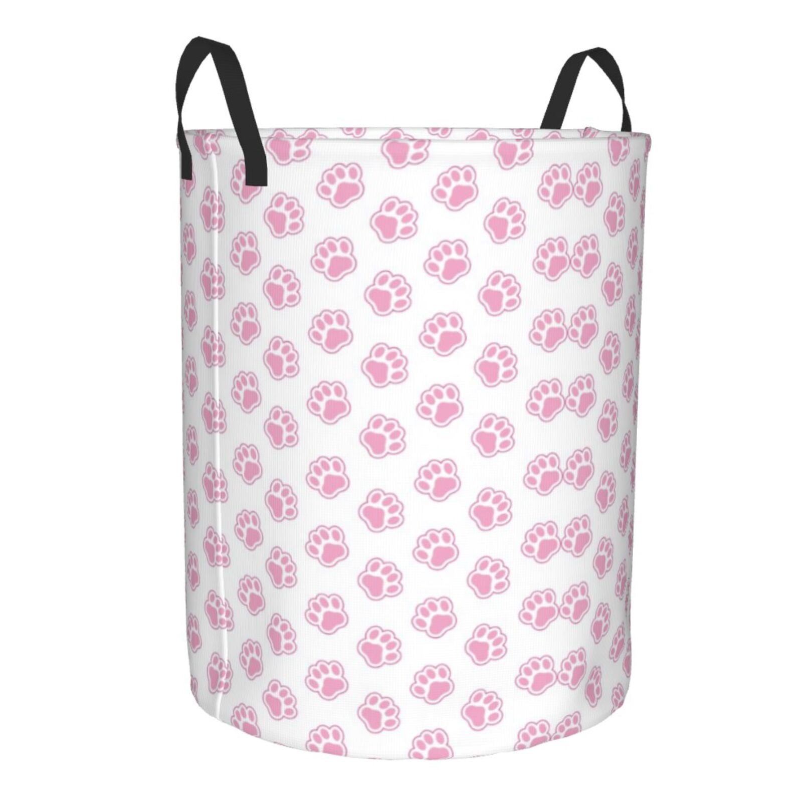 Cauagu Pink Paw for Laundry Basket,Collapsible Organizer Basket for ...