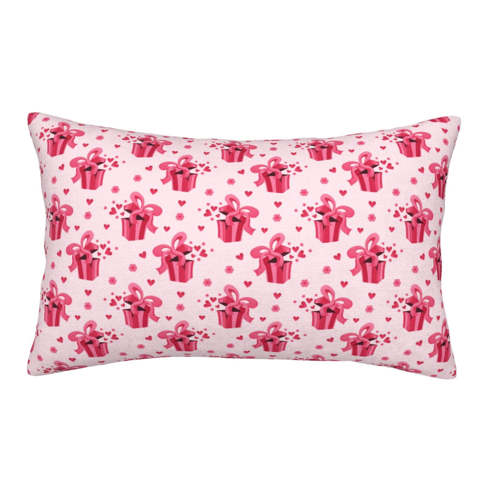 Cauagu Pink gift with ribbon Print Pillow Covers with Envelope Closure ...