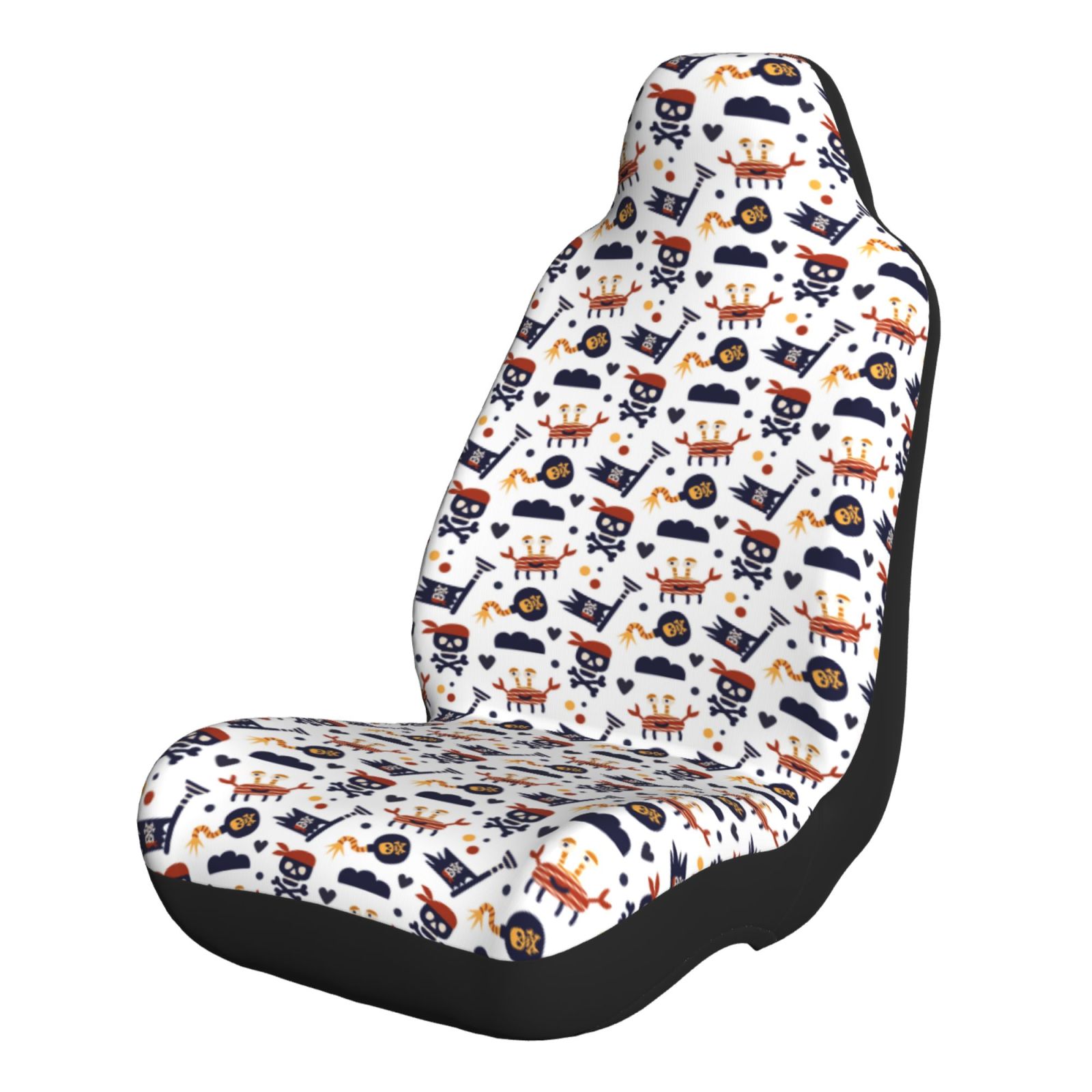 Cauagu Pirate Theme Print Car Seat Covers,Universal Automotive Seat ...