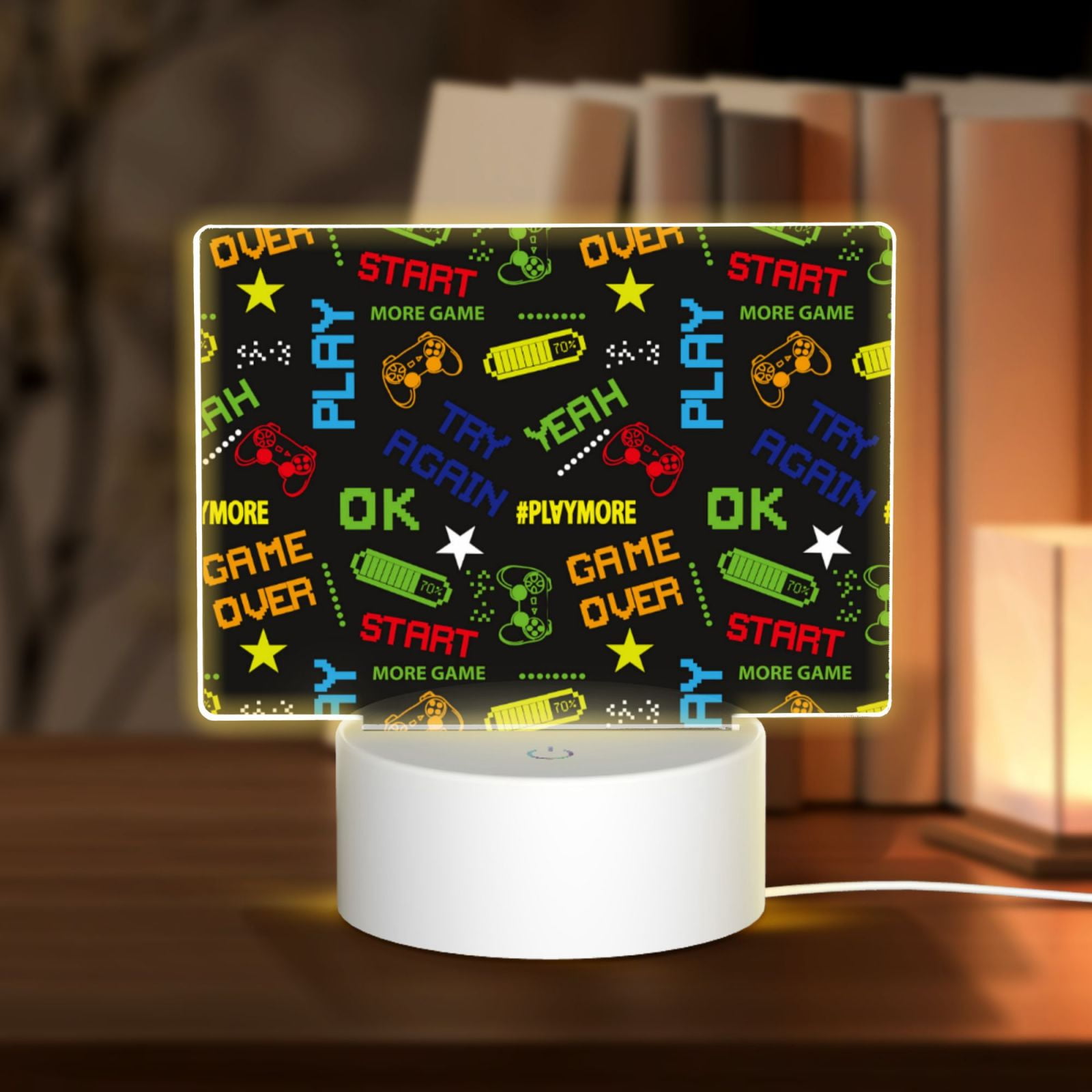 Cauagu Pixel Game for Rectangle Acrylic Night Light - Acrylic Modern ...