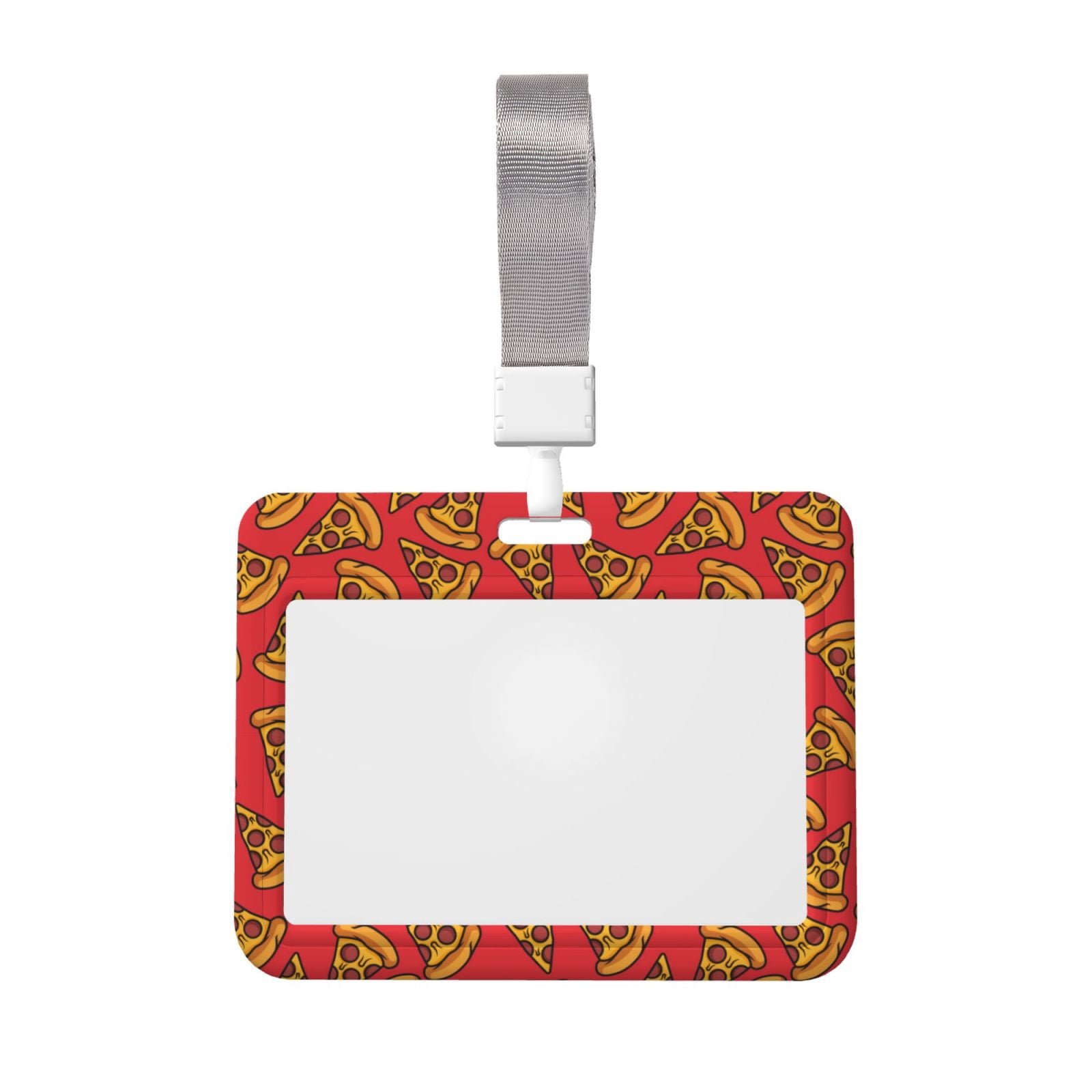 Cauagu Pizza Cartoon for ID Badge Holder,Badge Holder with Windows Key ...