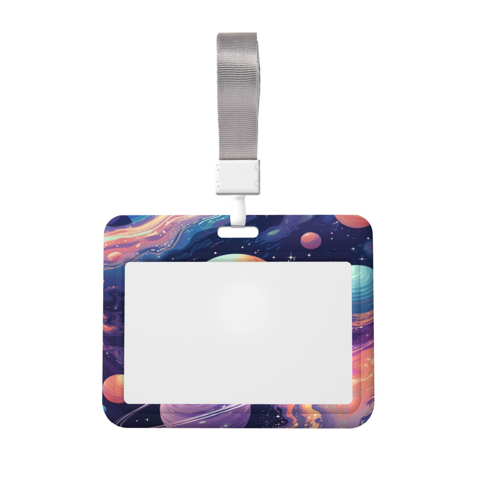 Cauagu Planet Pastel Galaxy for ID Badge Holder,Badge Holder with ...
