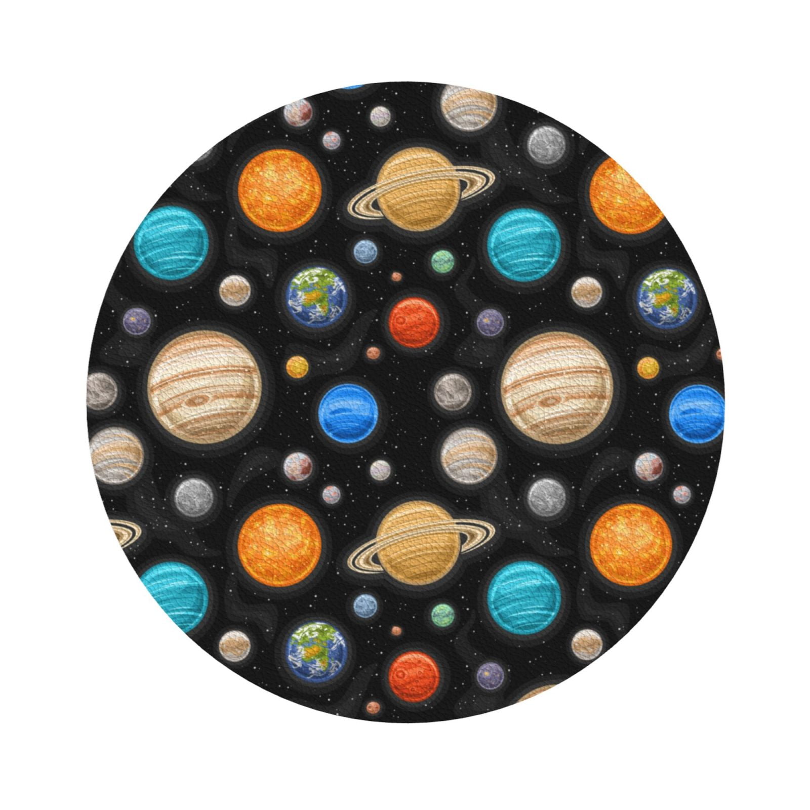 Cauagu Planets In Deep Space for Round Coaster,Drink Coasters Set of 4 ...