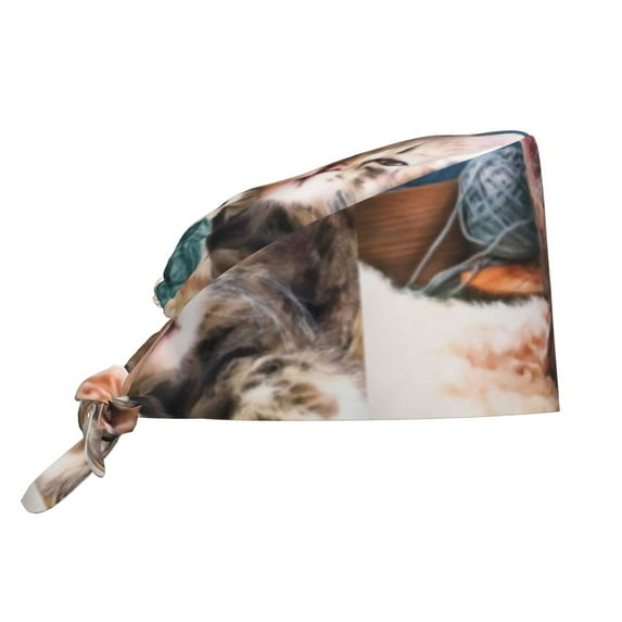 Cauagu Playful Cat Pattern 1 Pcs Working Caps,Adjustable Working Hats ...