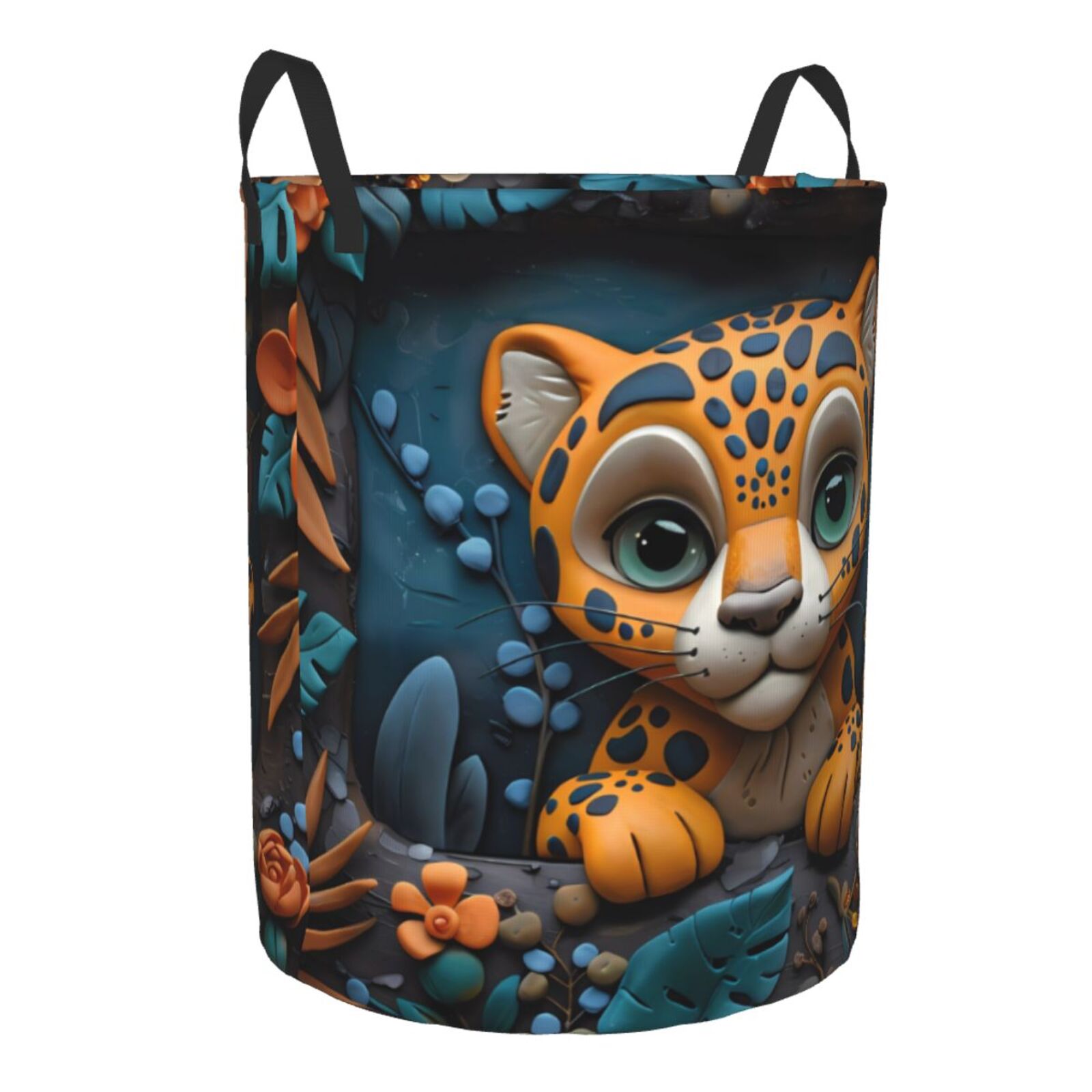 Cauagu Playful Leopard Art for Laundry Basket,Collapsible Organizer ...