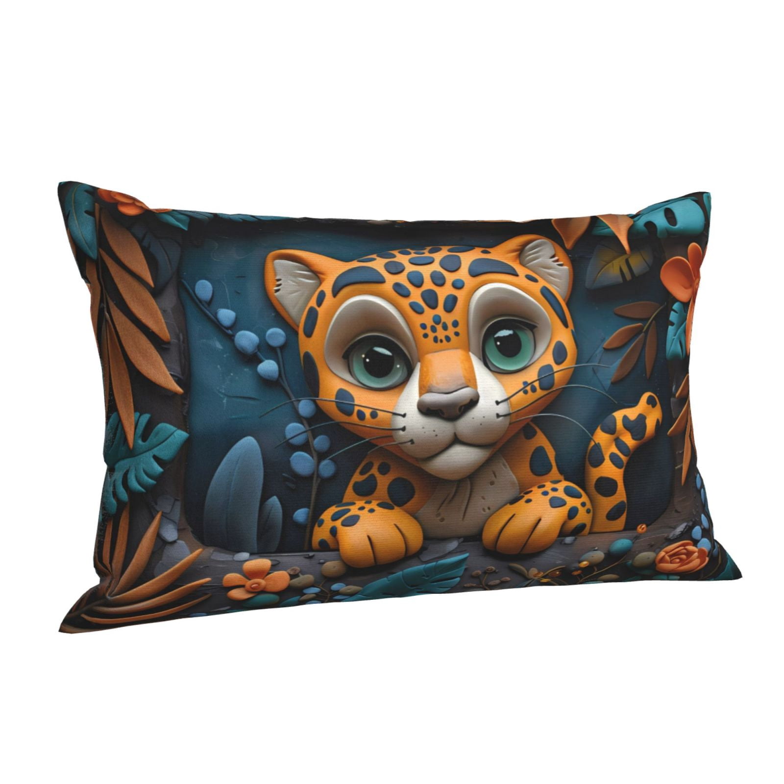 Cauagu Playful Leopard Art Print Pillow Covers with Envelope Closure ...