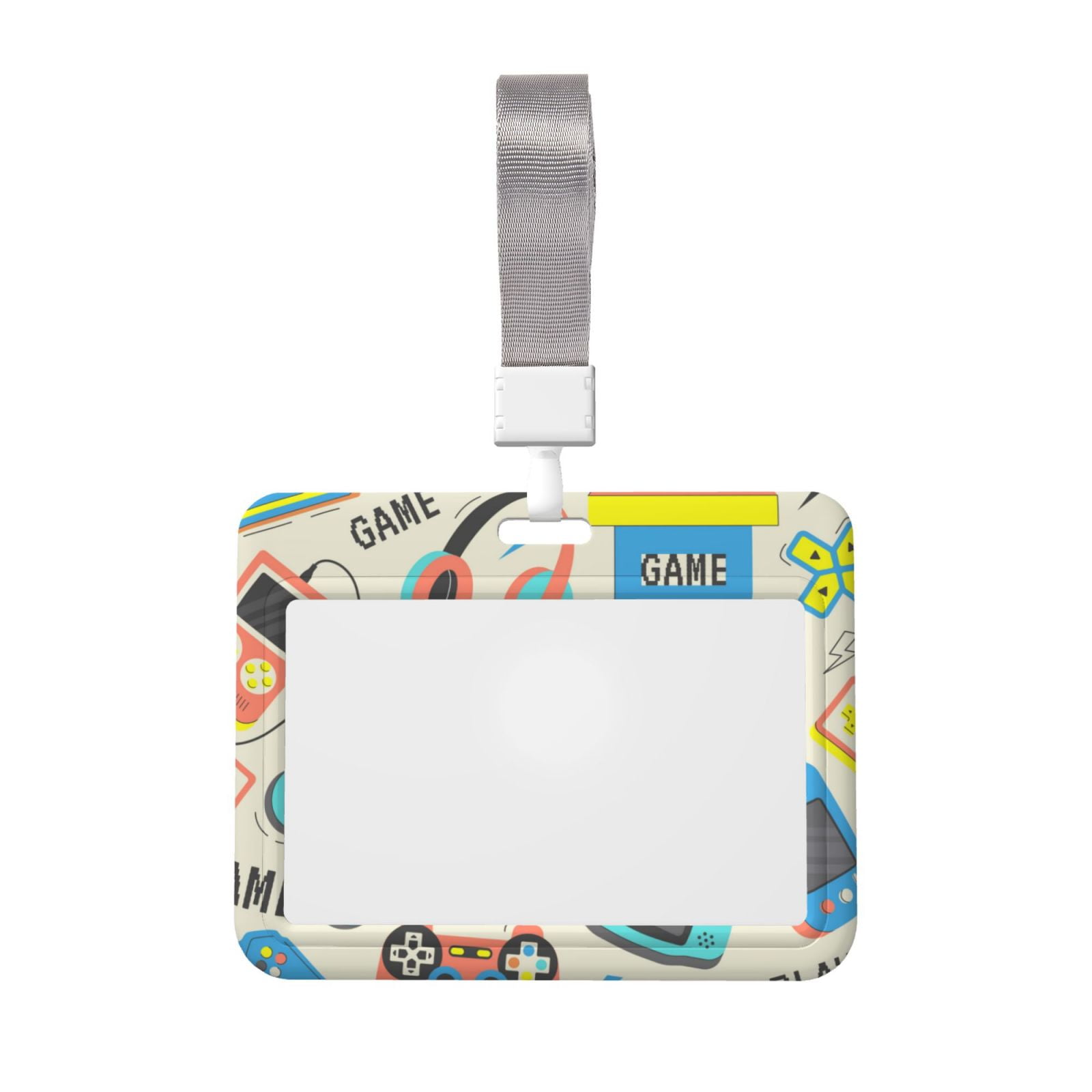 Cauagu Playing Video Games for ID Badge Holder,Badge Holder with ...