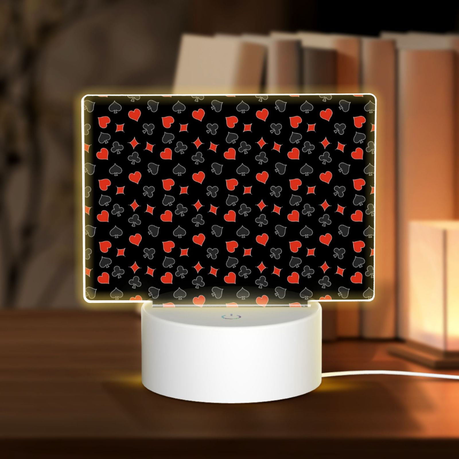Cauagu Poker Creative Symbols for Rectangle Acrylic Night Light ...