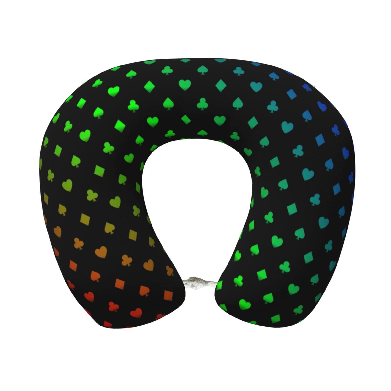 Cauagu Poker Shapes Pattern Travel Pillow Memory Foam, U-Shaped Neck ...
