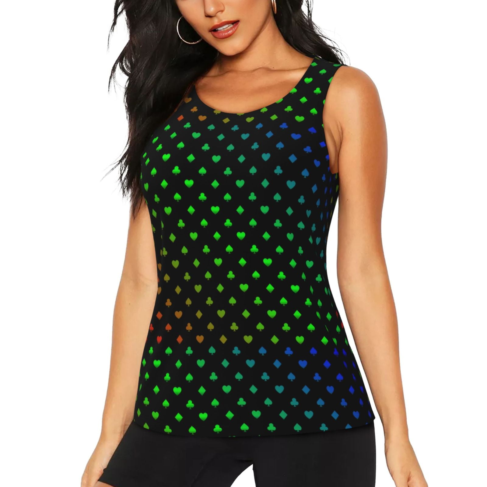 Cauagu Poker Shapes for Women's Workout Tank Tops Sleeveless Running ...
