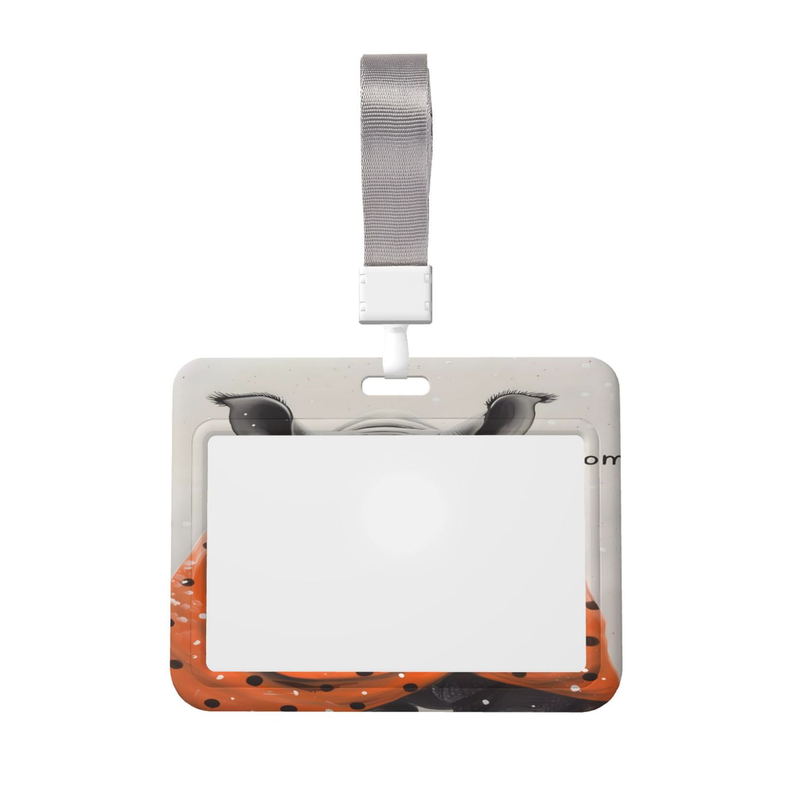 Cauagu Polka Dot Rhino Welcome for ID Badge Holder,Badge Holder with ...