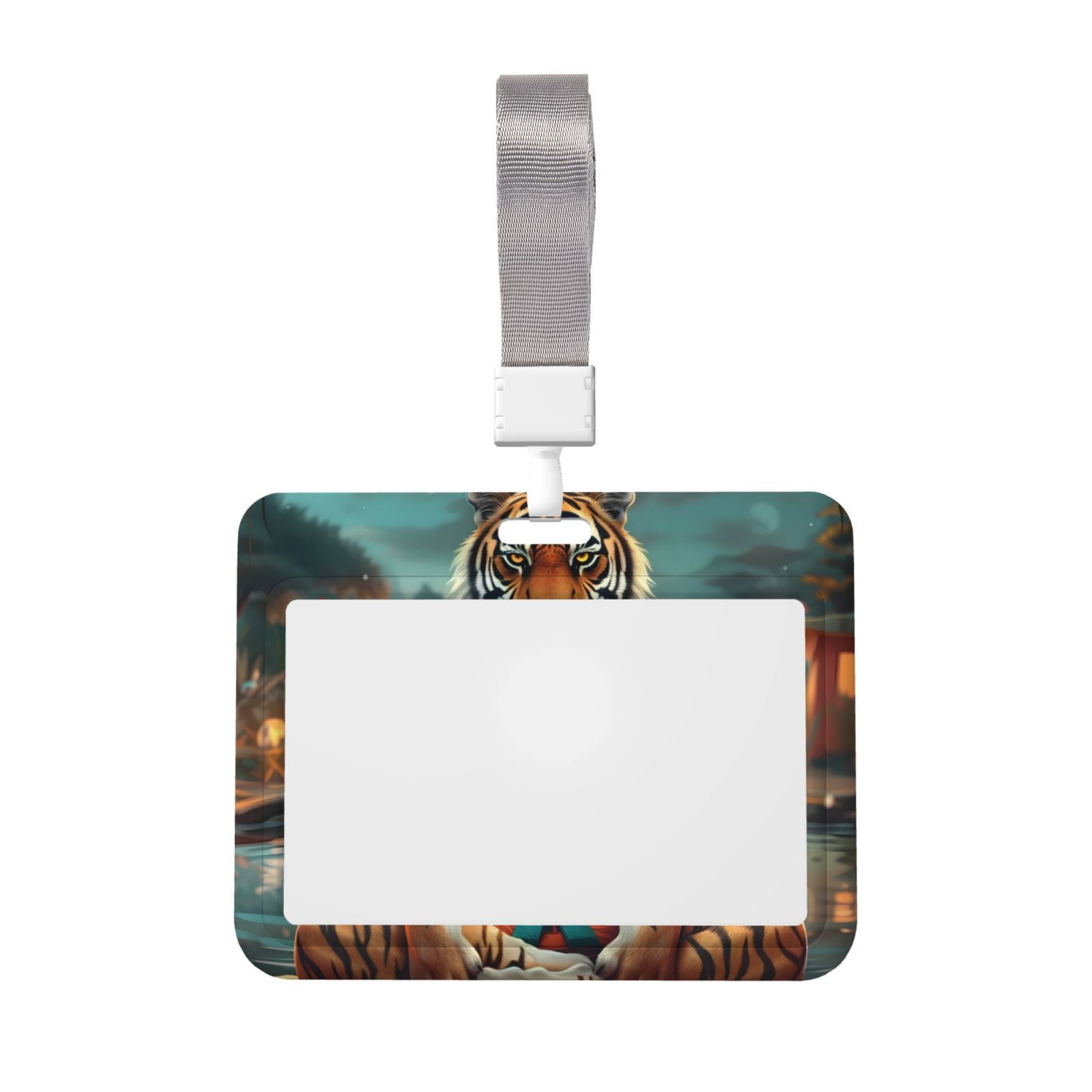 Cauagu Pond Meditating Tiger for ID Badge Holder,Badge Holder with ...