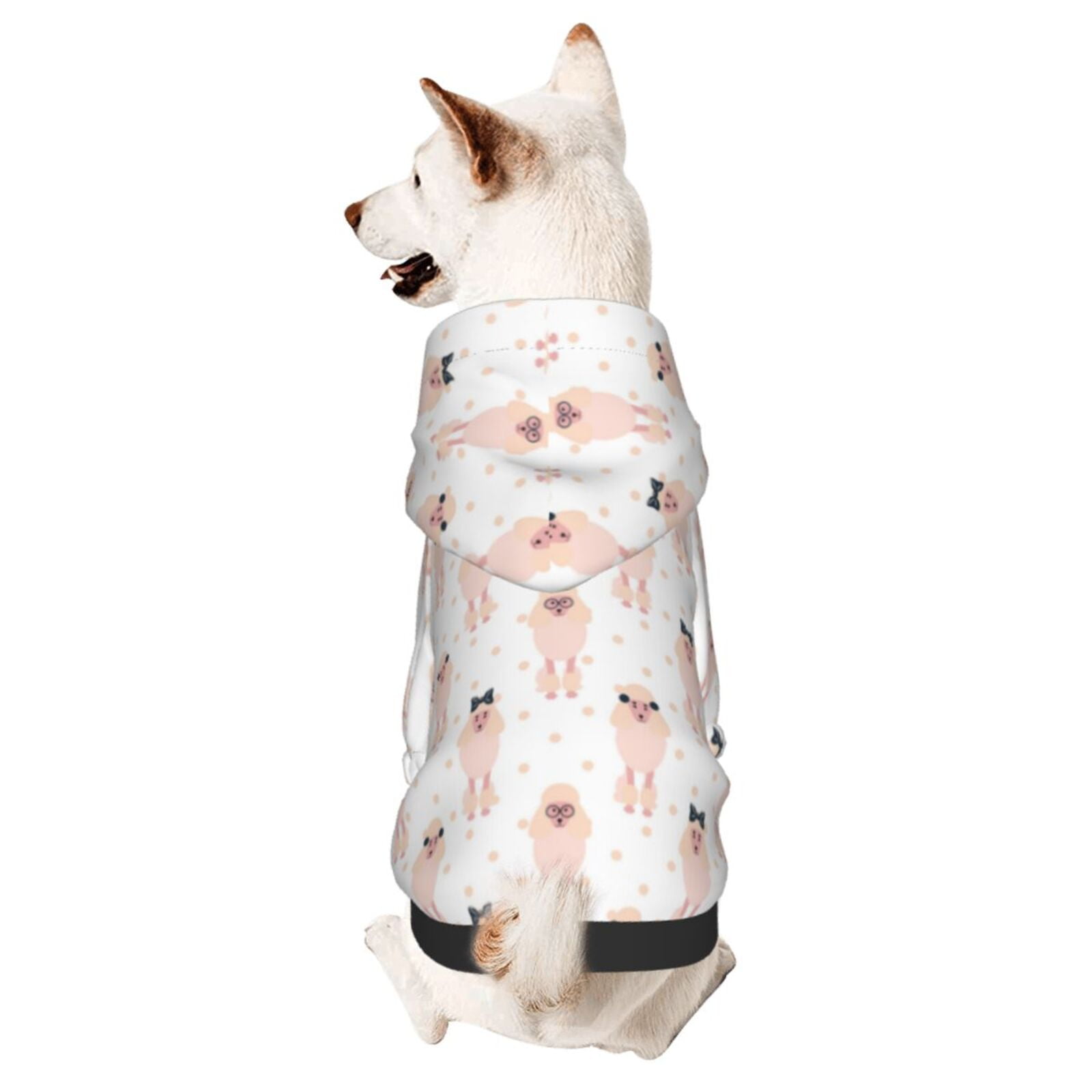 Cauagu Poodle Dog Pattern Winter Pet Hoodie Sweatshirts- Dog Hoodie ...
