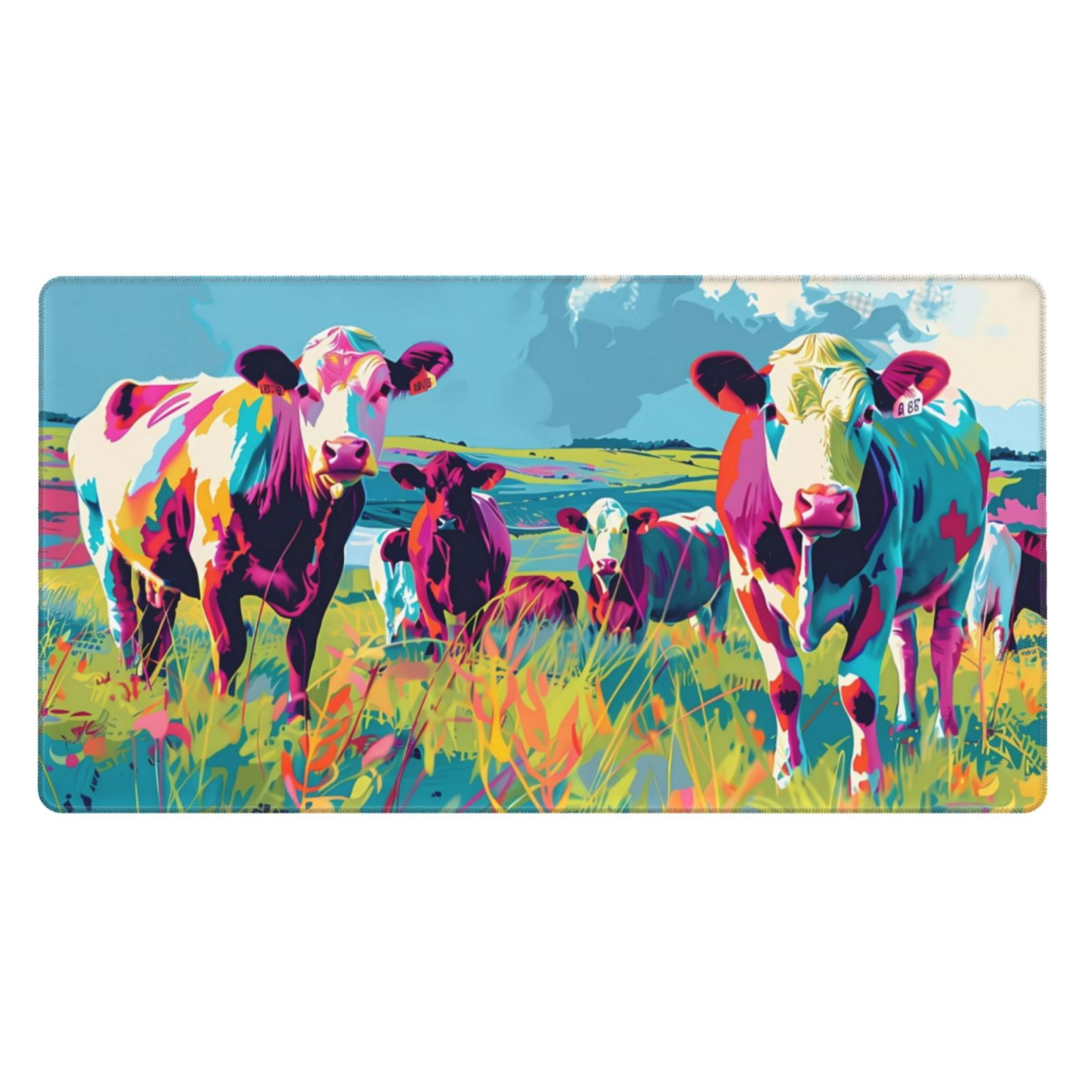 Cauagu Pop Art Colorful Cows for Large Mouse Pad,XXL Extended Gaming ...