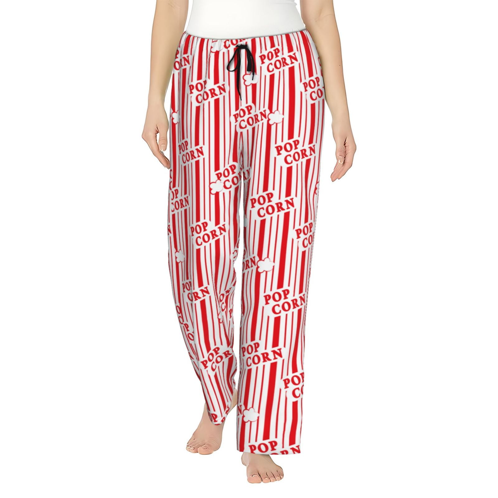 Cauagu Popcorn 1 Pajama Pants for Women Loose Fit Wide Leg Trouser ...