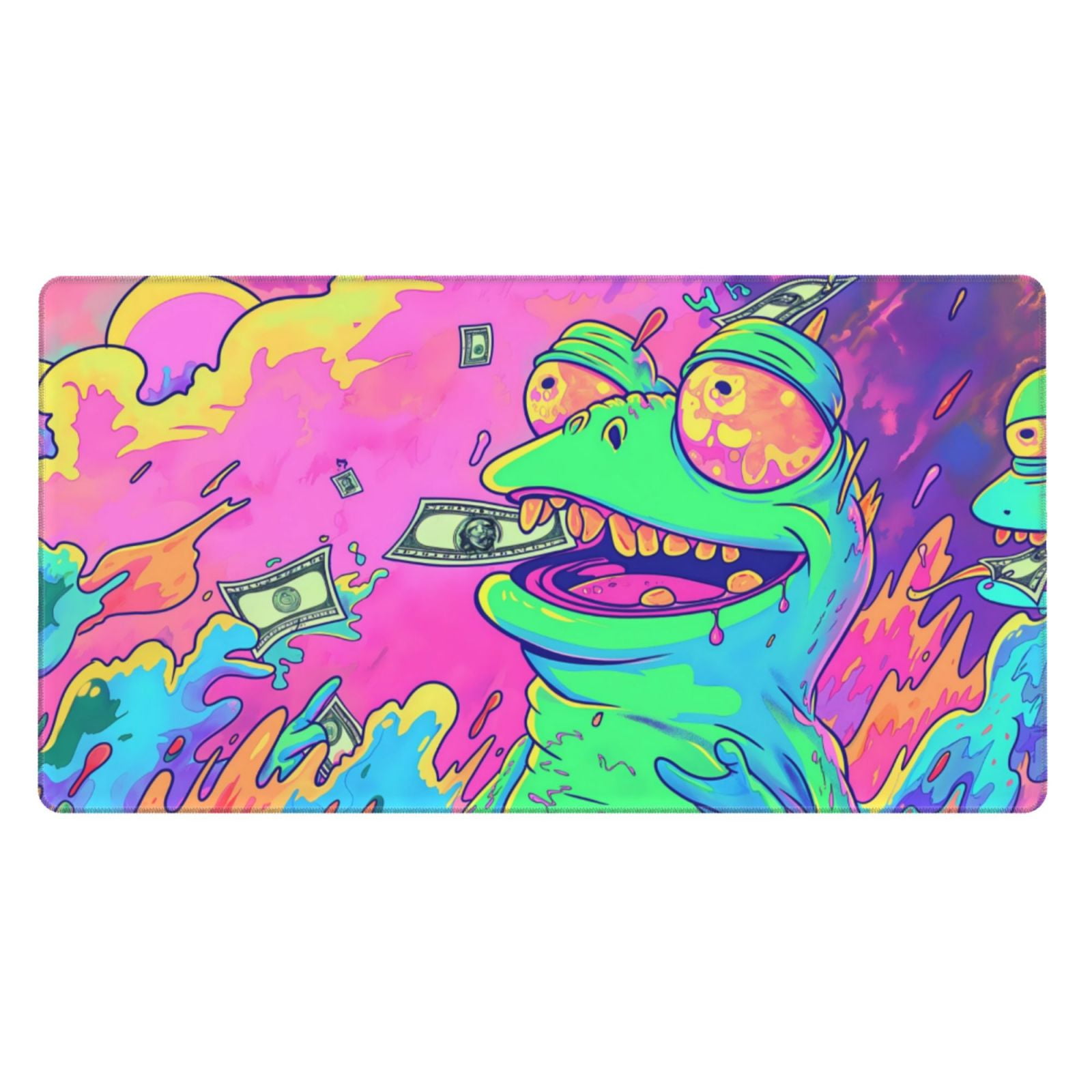 Cauagu Psychedelic Cartoon Frog for Large Mouse Pad,XXL Extended Gaming ...