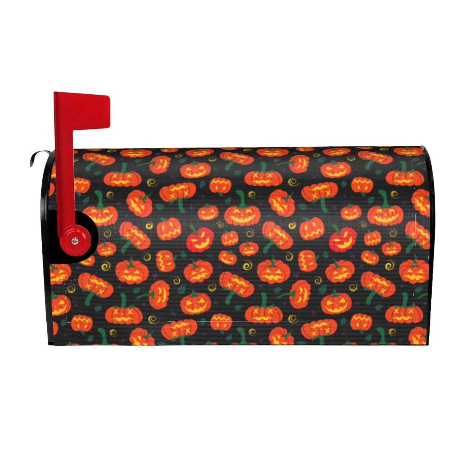 Cauagu Pumpkin Fallen Leaves Pattern Magnetic Mailbox Covers, Mailbox ...