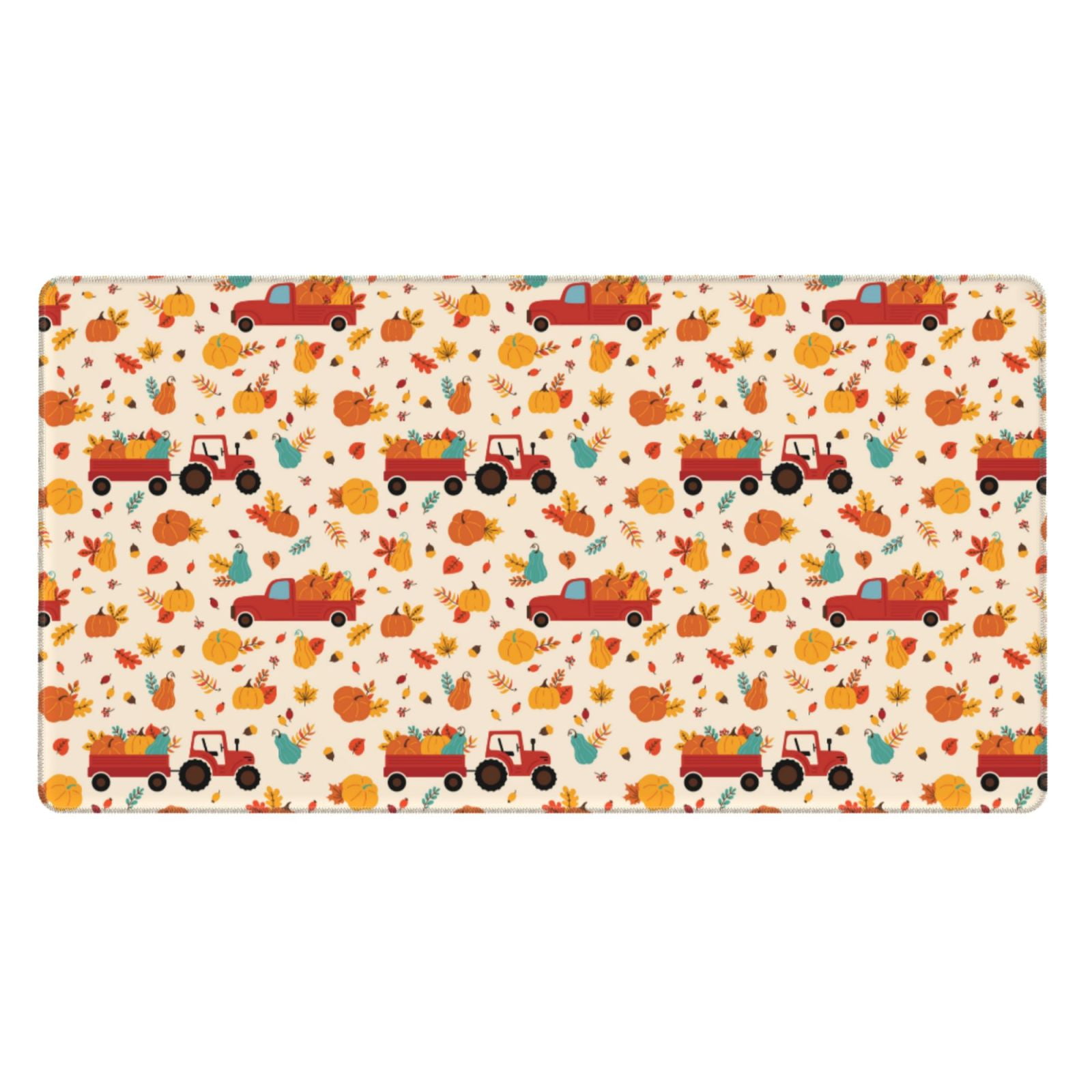 Cauagu Pumpkins On Red Car And Tractor for Large Mouse Pad,XXL Extended ...