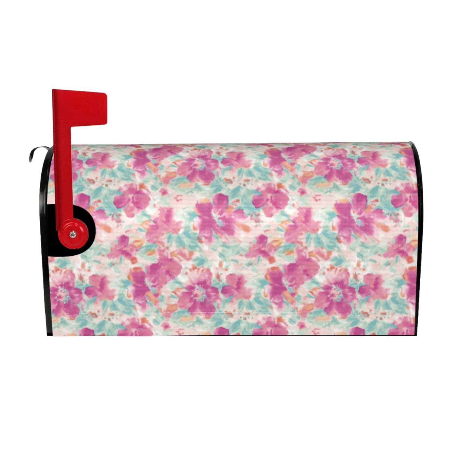 Cauagu Purple Watercolor Flowers Pattern Magnetic Mailbox Covers ...