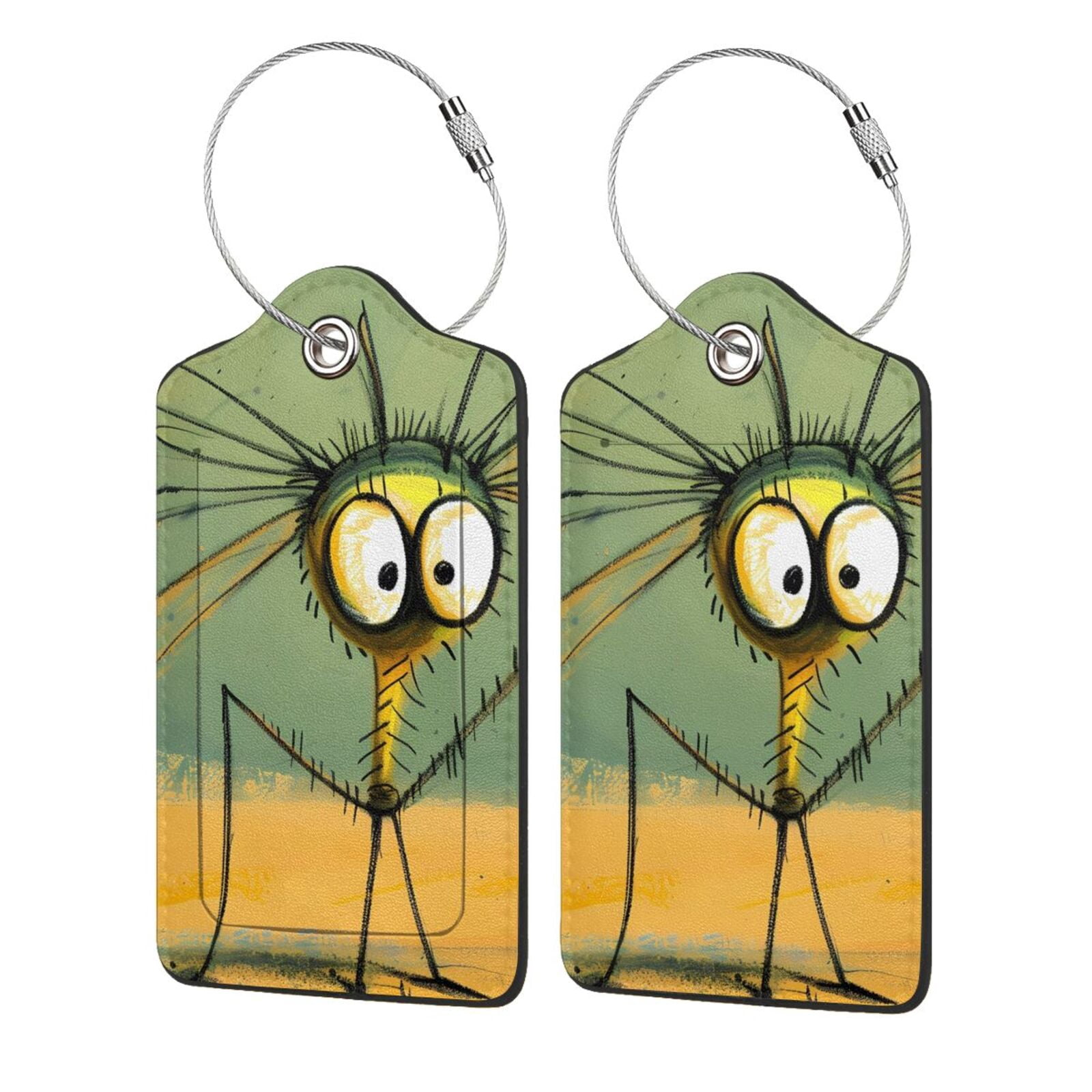 Cauagu Quirky Cartoon 123 Pattern Luggage Tags,Leather Luggage Tags ...