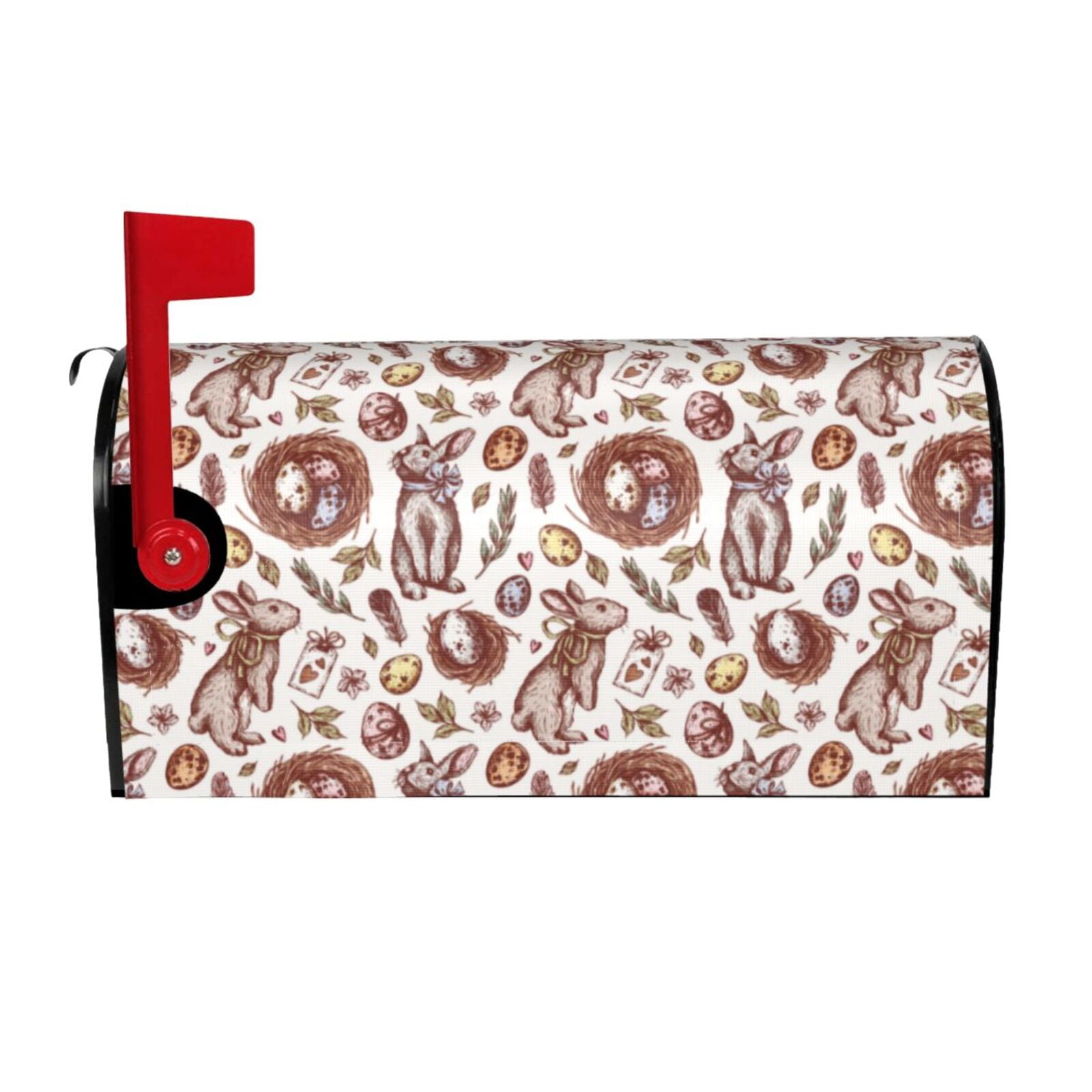 Cauagu Rabbit And Egg Pattern Magnetic Mailbox Covers, Mailbox Cover ...