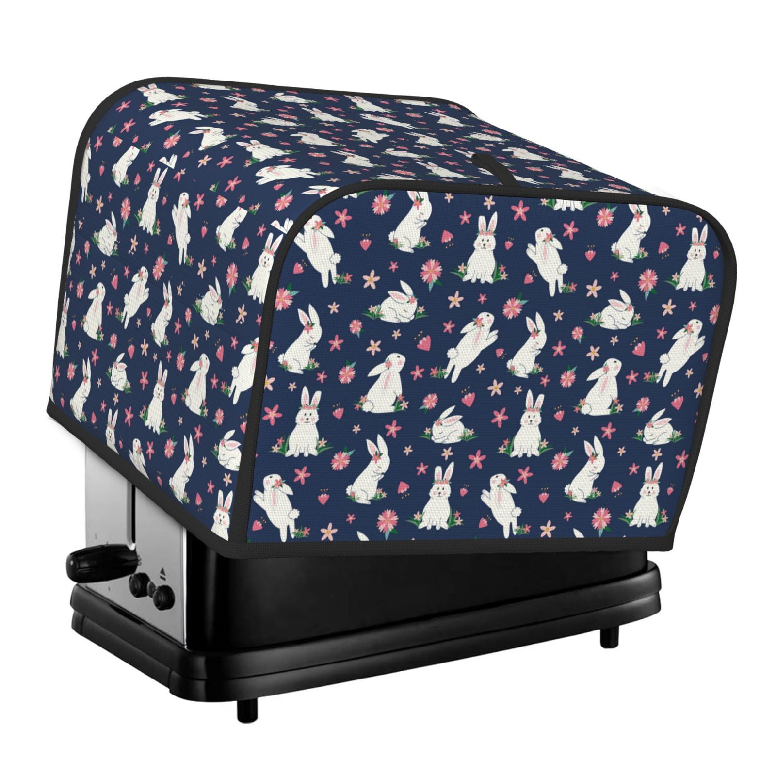 Cauagu Rabbit And Flower for 4 Slice Toaster Cover (11.4''×7.9''×7.5 ...