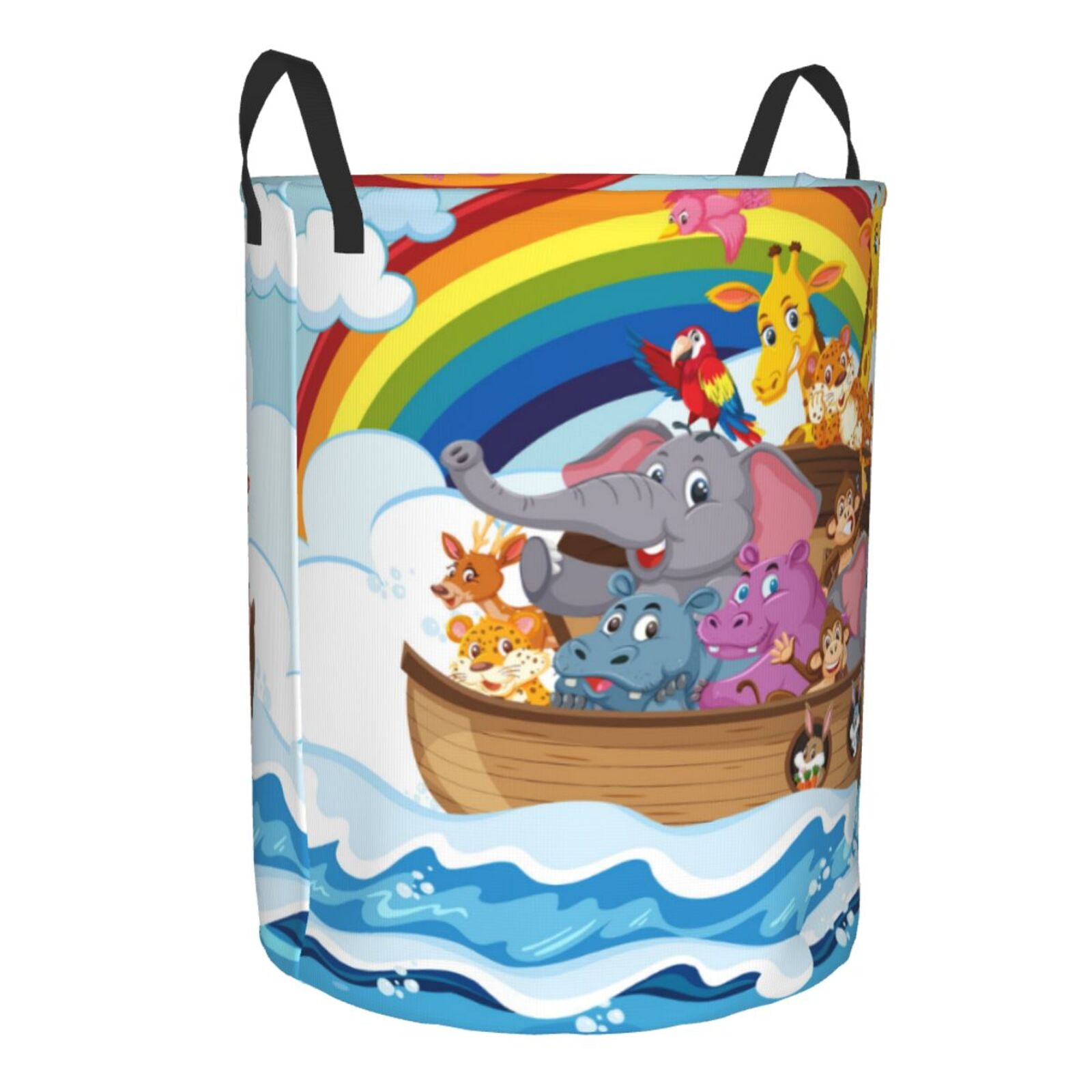 Cauagu Rainbow Animals on Noah's Ark for Laundry Basket,Collapsible ...