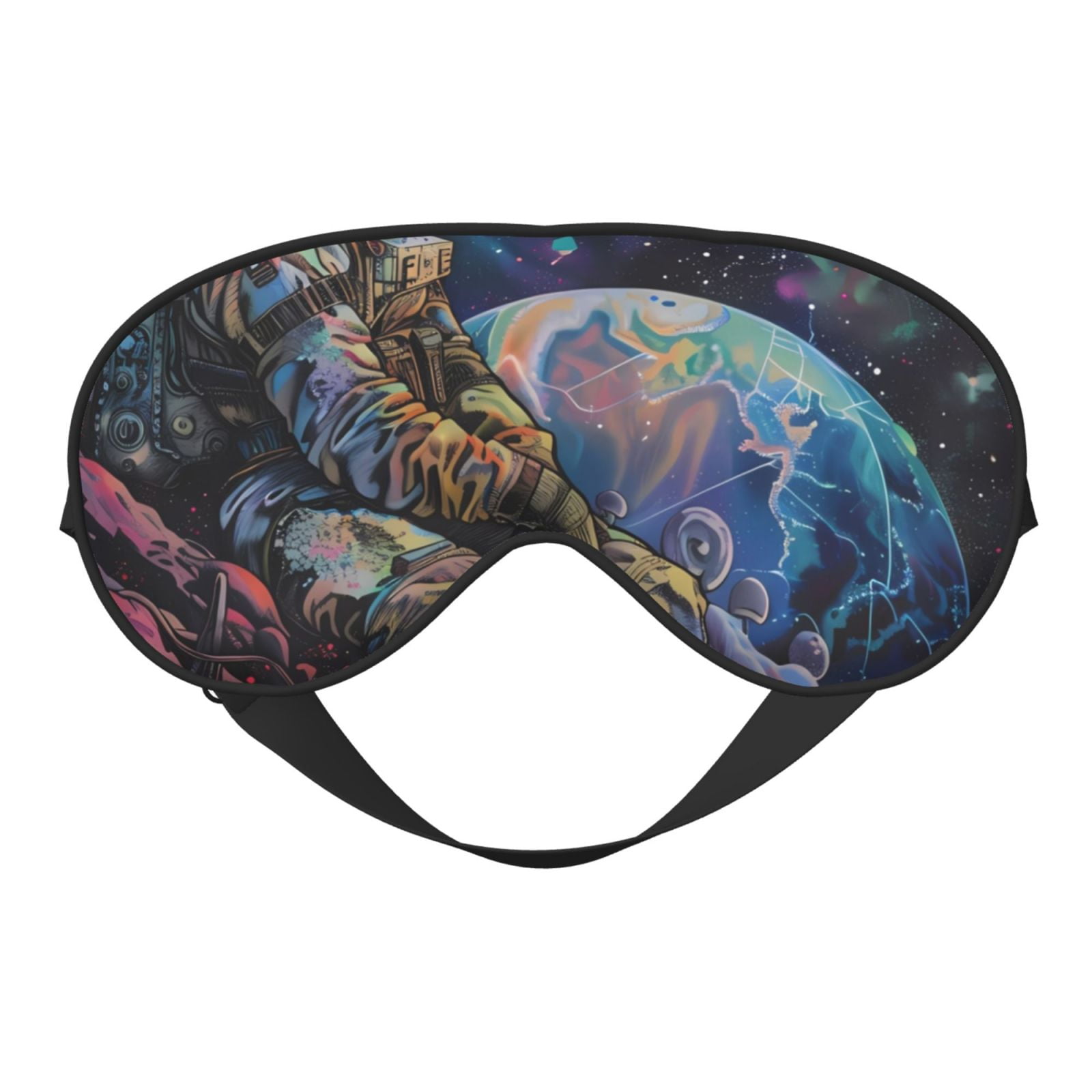Cauagu Rainbow Astronaut Space Landscape Print Sleep Eye Mask ...