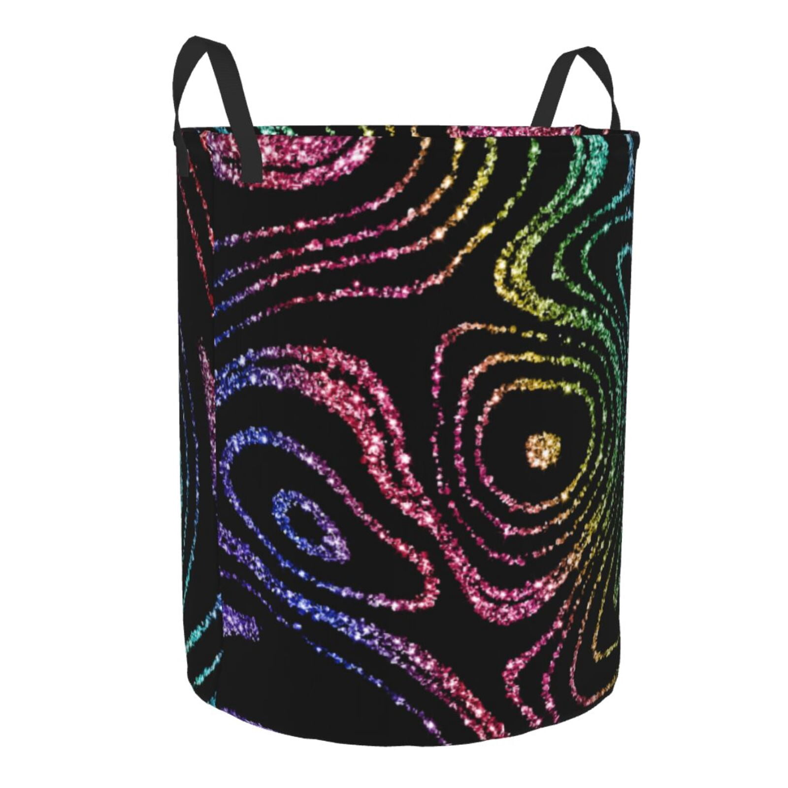 Cauagu Rainbow Glitter for Laundry Basket,Collapsible Organizer Basket ...
