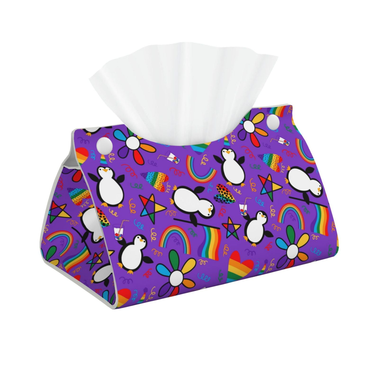 Cauagu Rainbow Lgbt Penguin for Large Tissue Box Cover Rectangular–Plus ...